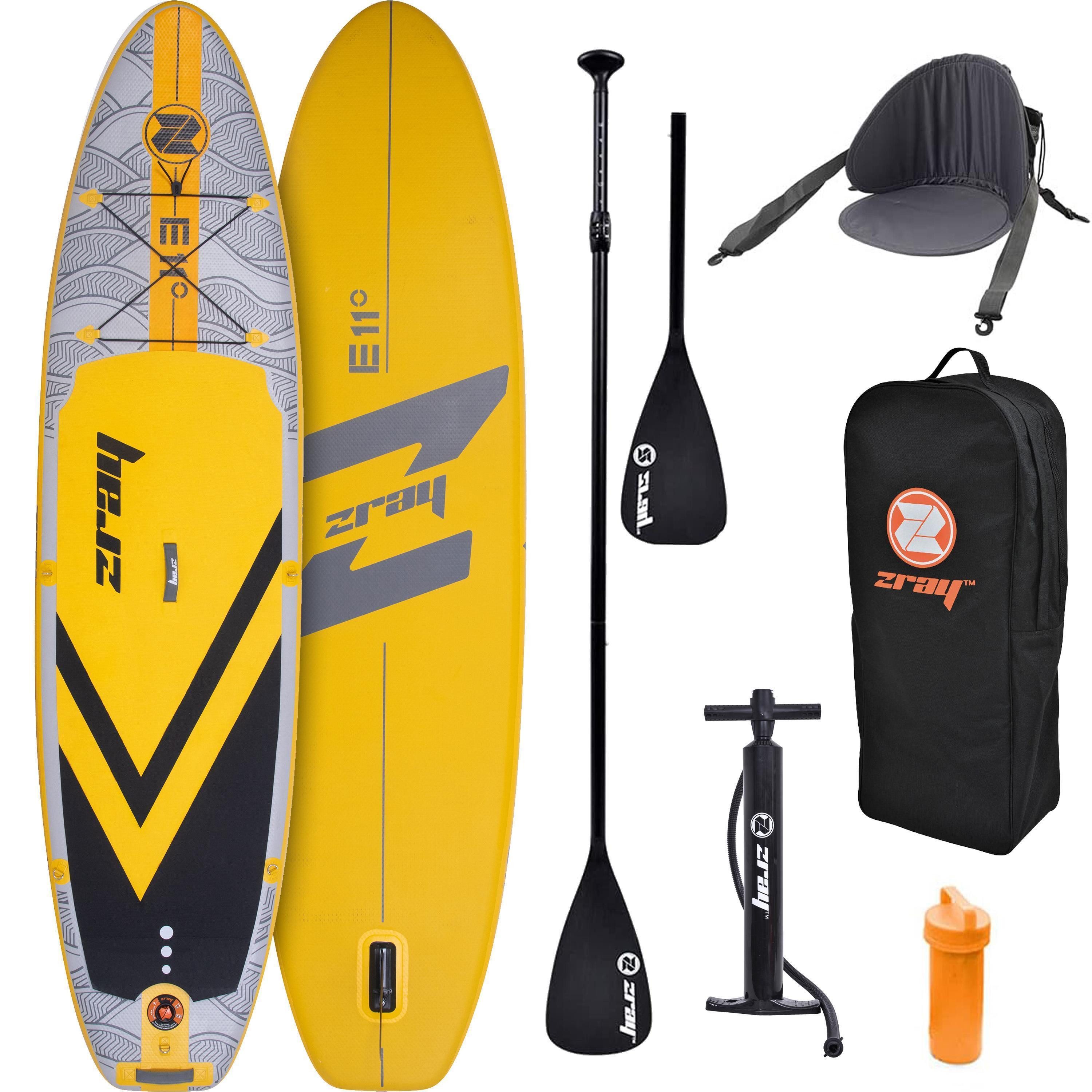 zray Inflatable SUP-Board E11 Combo Stand Up Paddle Kajak Komplettset 335x81x13 cm, Allround ...