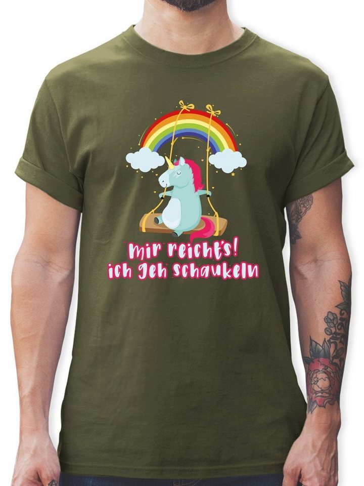Shirtracer T-Shirt »Mir reichts, ich geh schaukeln - Einhorn - Herren ... Shirtracer T-Shirt »Mir reichts, ich geh schaukeln - Einhorn - Herren ...