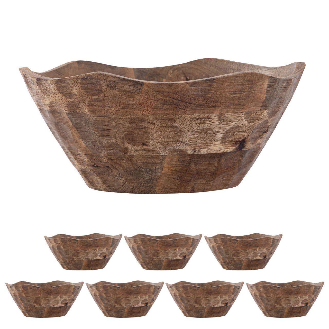 Soma Dekoschale Dekoschale Masterbox 8 Teilig Holzschale ø25 O 30cm