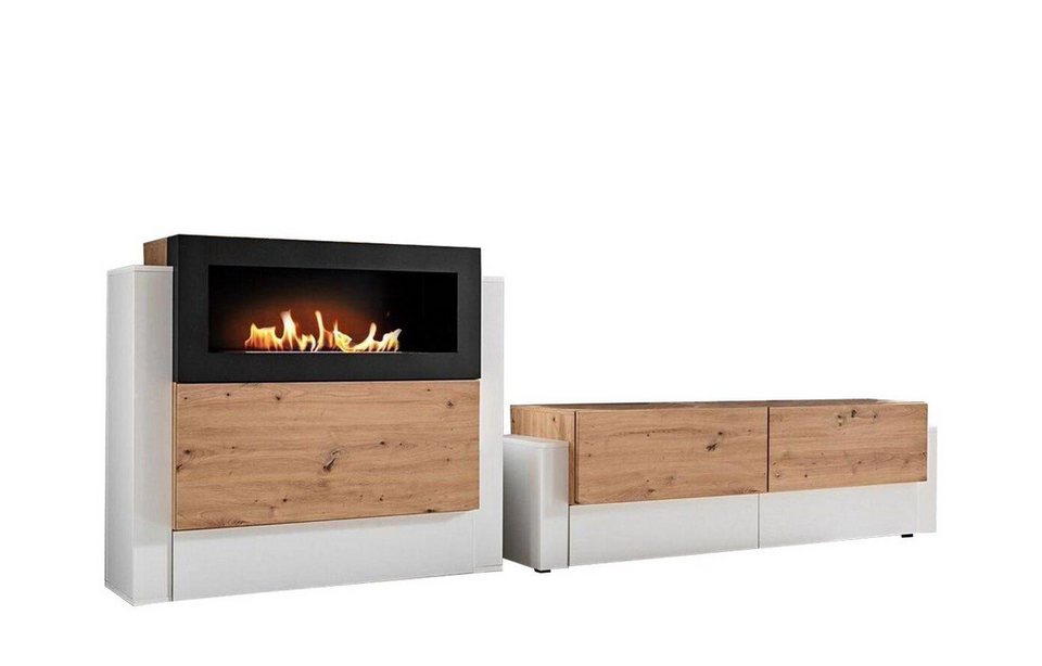 Jvmoebel Wohnwand Designer Weiß Wohnwand Luxus Kommode Mit Kamin