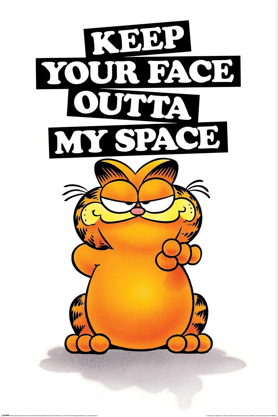 Poster Garfield - Keep your Face - Poster 61x91,5 cm