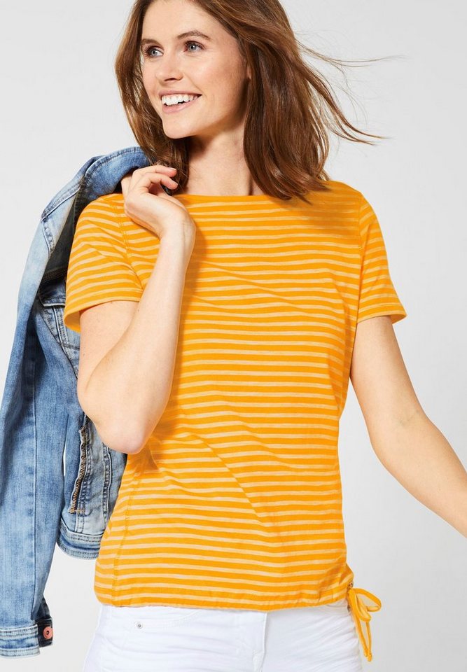 Cecil T Shirt Gestreift Mit Tunnelzug Am Saum Otto