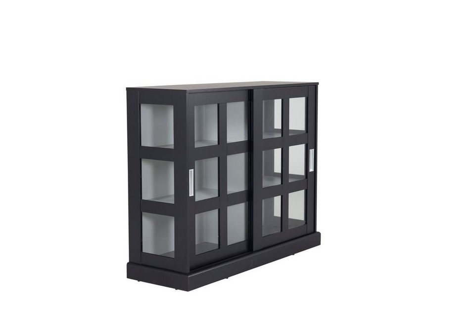 Ebuy24 Sideboard Lock Sideboard 2 Türen 6 Ablagen Schwarz