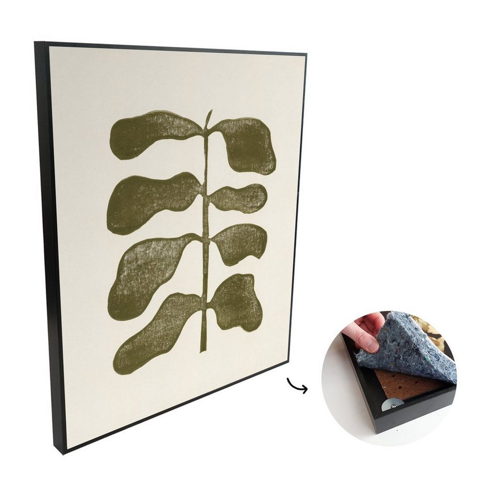 Muchowow Akustikplatte Pflanze Grün Pastell Blume 1 St