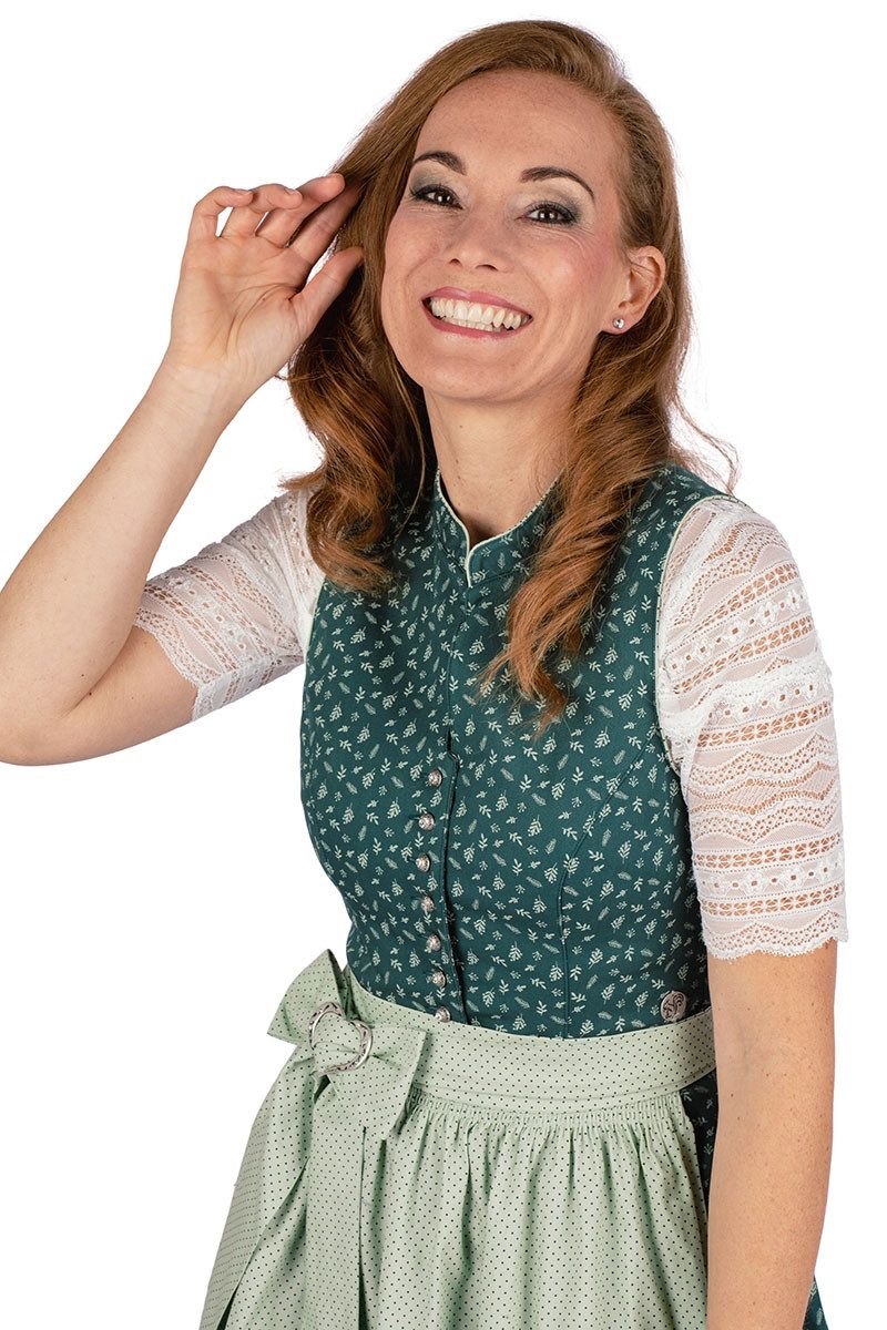MarJo Dirndl Retro Dirndl 2tlg. - MIRIAM - flaschengrün/meergrün
