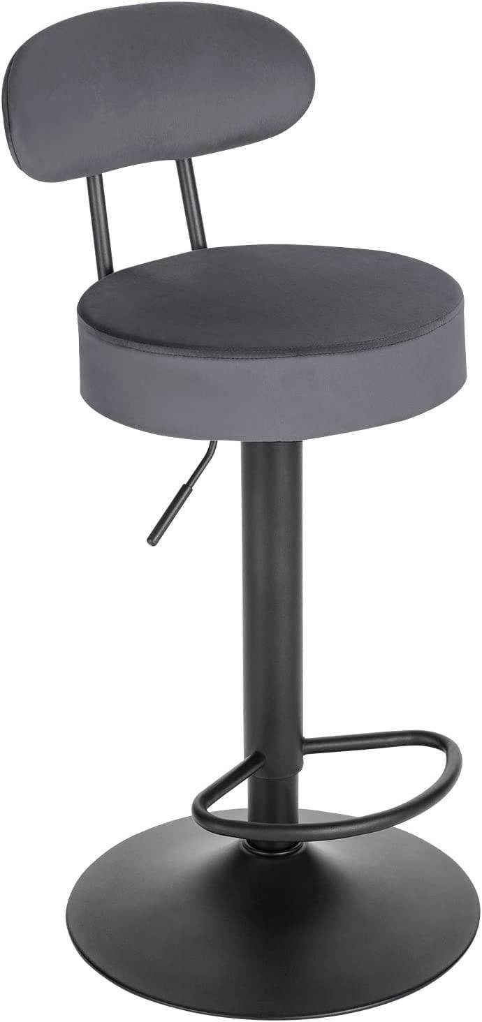 Eugad Barhocker 1 St Höhenverstellbar Ergonomischer Hocker Mit Samtbezug