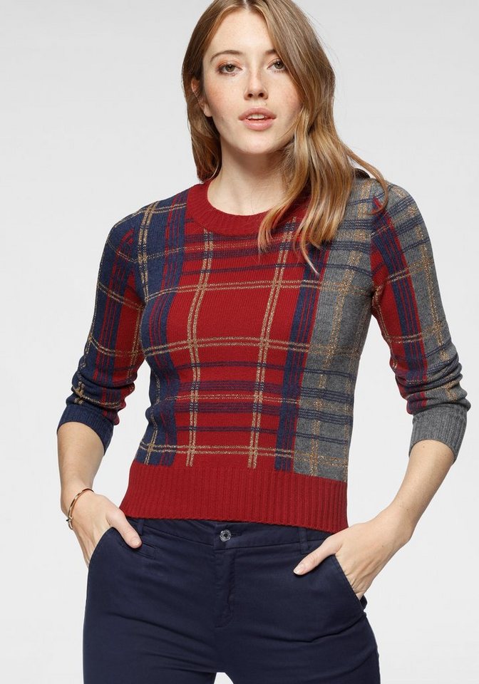 United Colors Of Benetton Strickpullover Im Modischen Karo Mit