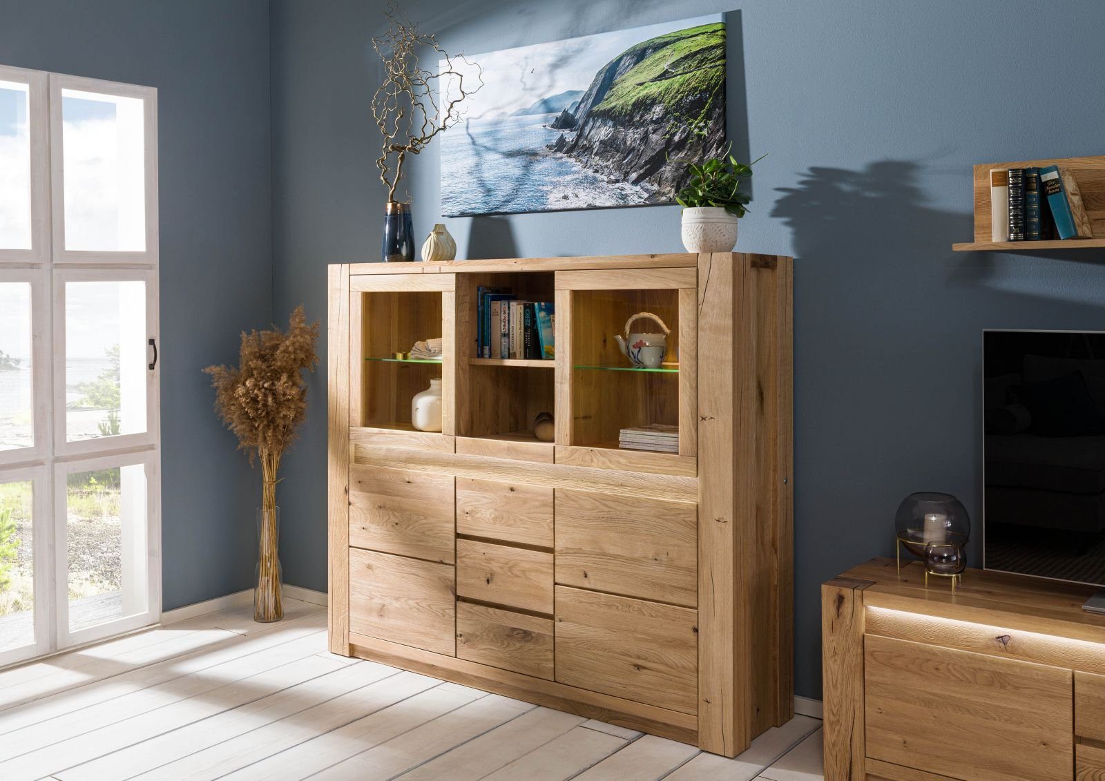 Massivholz Wohnzimmer Highboards online kaufen | OTTO
