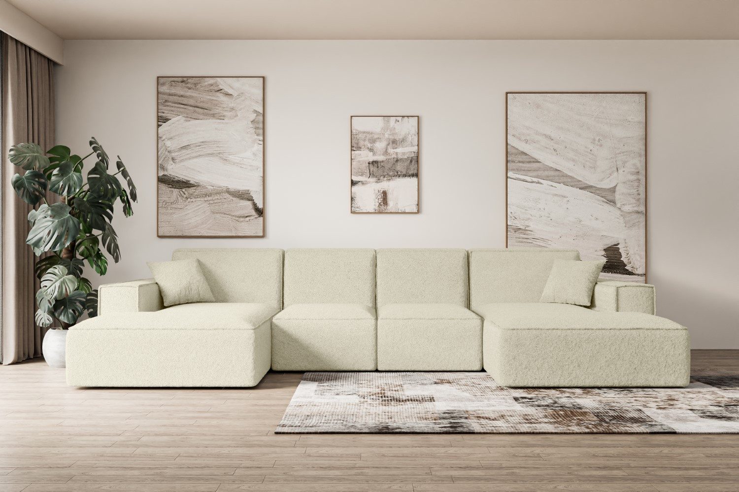 ALTDECOR Wohnlandschaft SIERRA-U, Sofa Praktische Bequeme Funktionsecke ...
