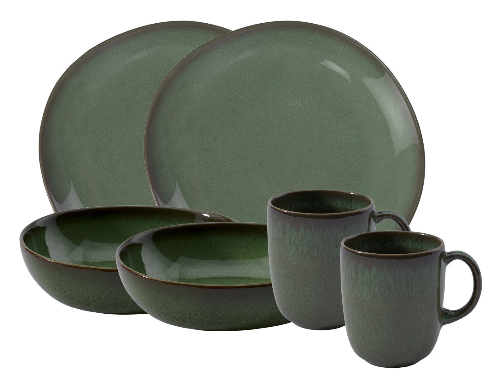 Like By Villeroy And Boch Geschirr Set Lave Vert Frühstücksset 6tlg