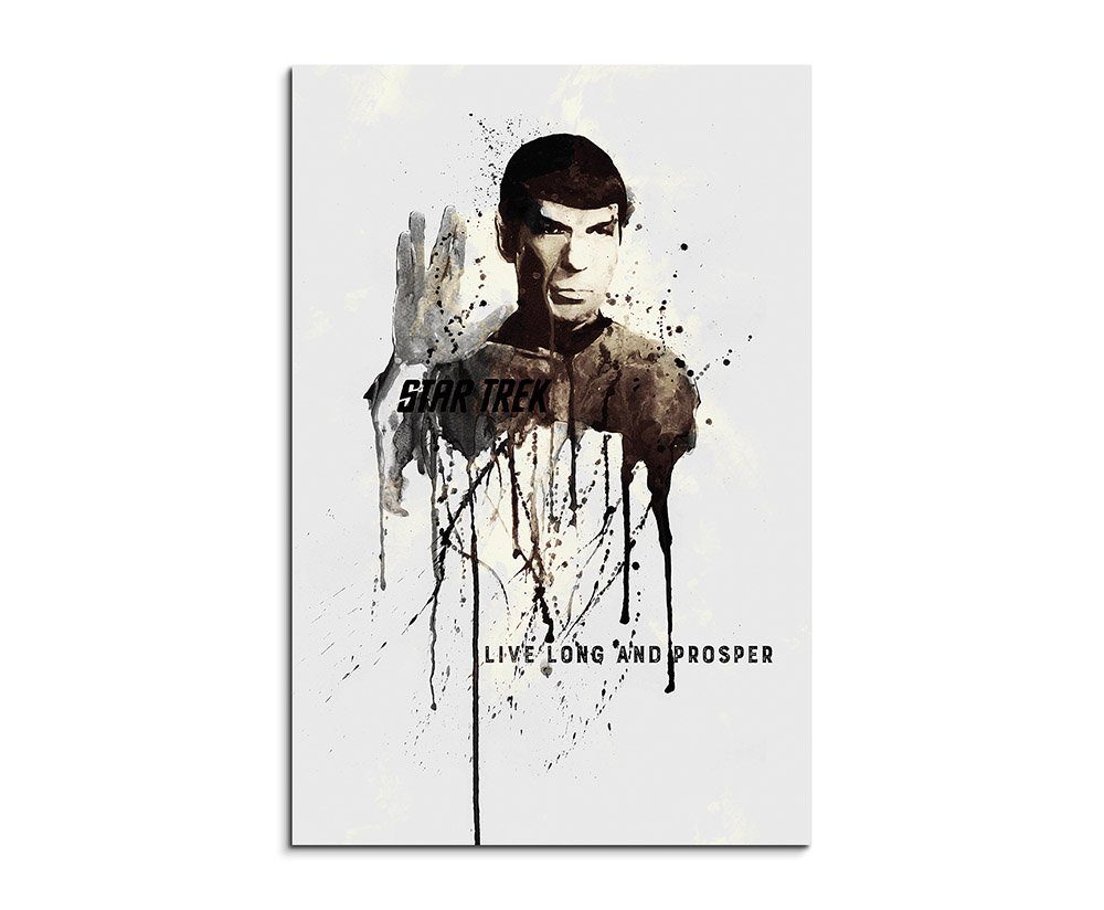 Sinus Art Leinwandbild Spock 90x60cm Aquarell Art Wandbild Auf Leinwand