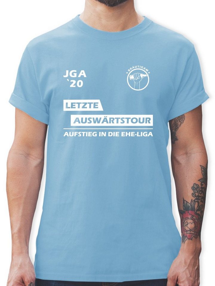 Shirtracer T Shirt Jga 2020 Letzte Auswärtstour Bräutigam Herren