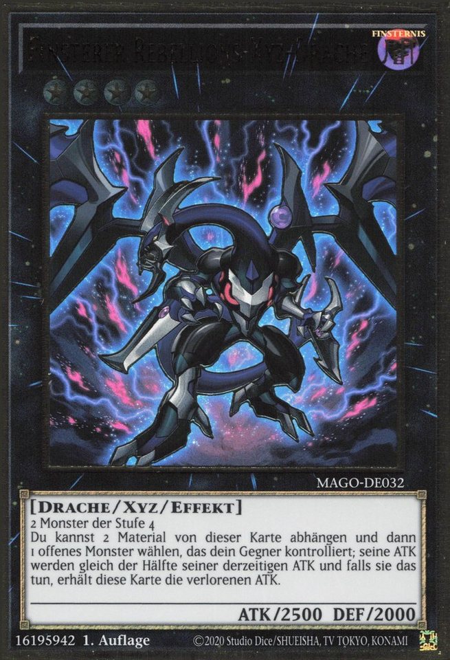Recollectibles Sammelkarte Yugioh Karte Finsterer Rebellions Xyz Drache