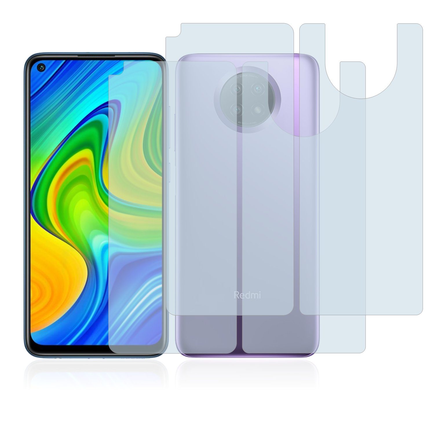 Brotect Schutzfolie Für Xiaomi Redmi Note 9 5g Displayrückseite