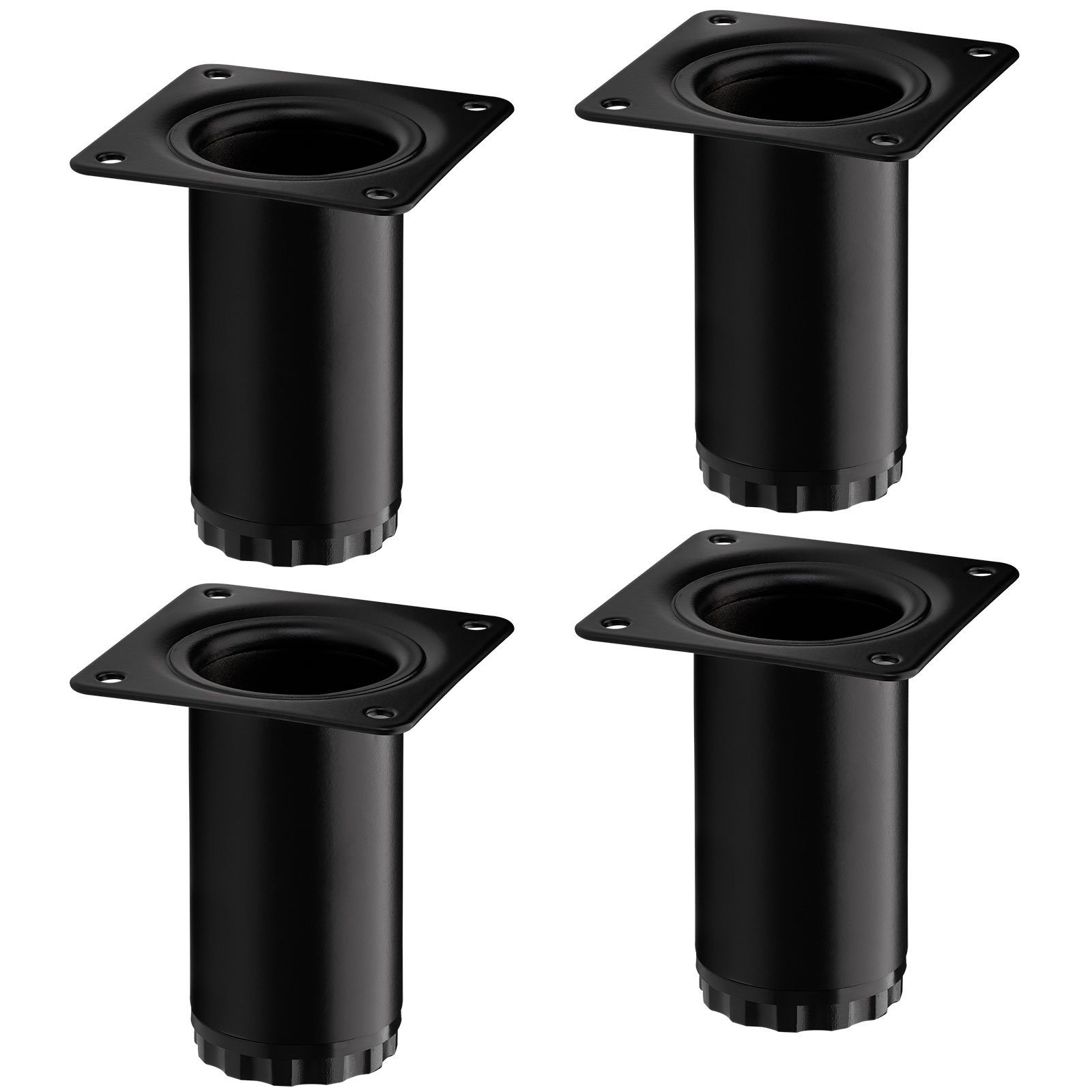 So Tech® Möbelfuß 4 Stück Bravo Höhe 80 Mm 10 Mm Ø 40 Mm Schwarz
