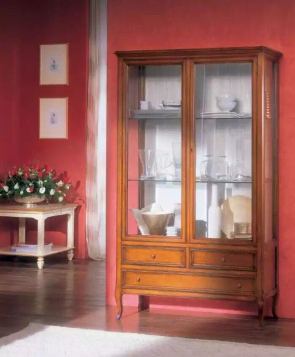 Jvmoebel Vitrine Klassische Vitrine Wohnzimmer Vitrinenschrank Italien