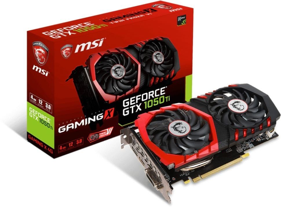 MSI MSI GeForce® GTX 1050 Ti 4GB Gaming X 4G Grafikkarte (4 GB, GDDR5 ...