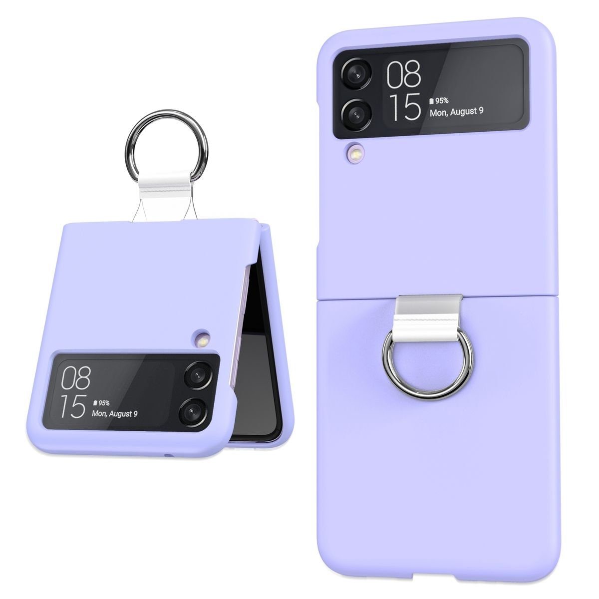 Wigento Handyhülle Für Samsung Galaxy Z Flip4 5g Ring Kunststoff