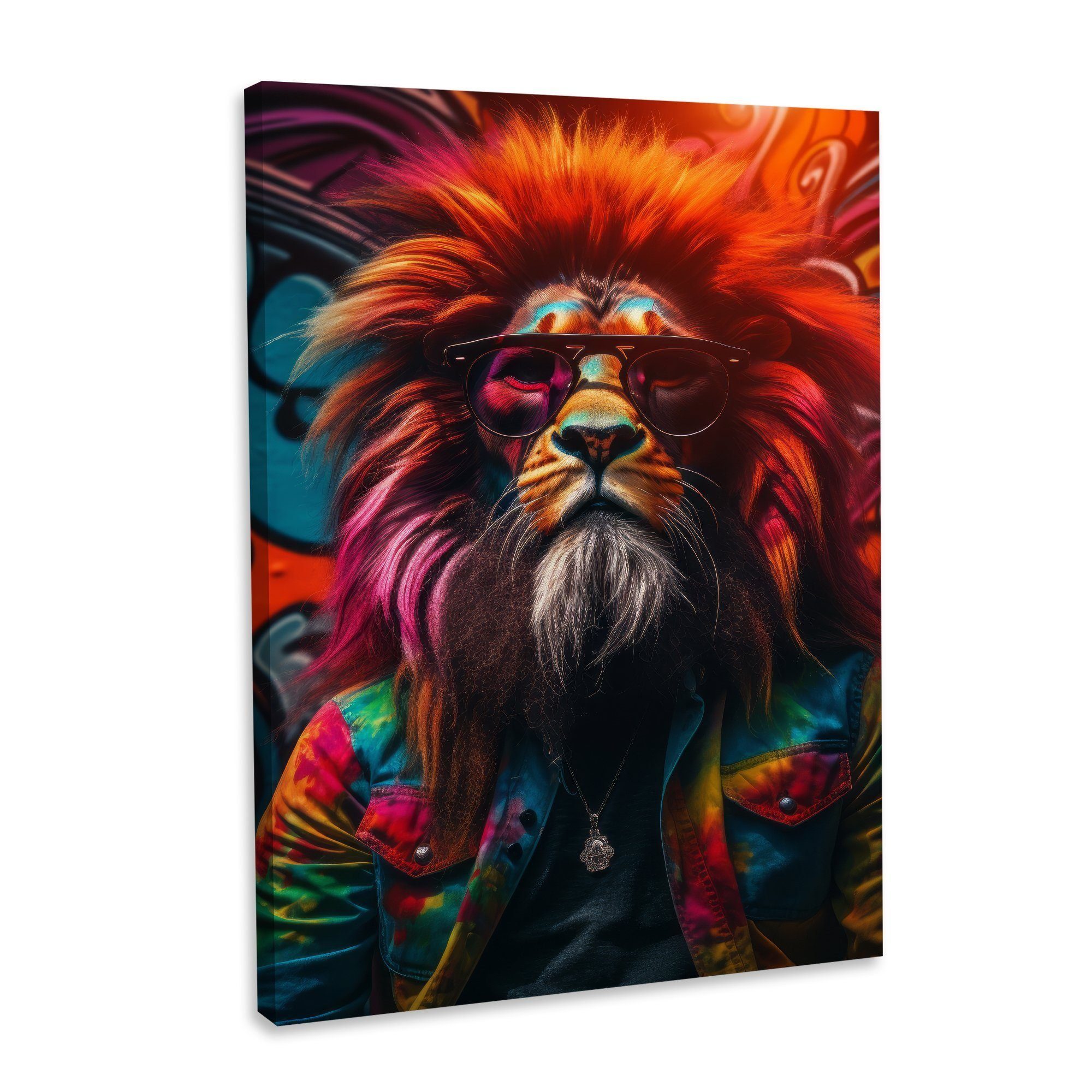 Hustling Sharks Leinwandbild Löwen Bild Als Xxl Leinwandbild Lion