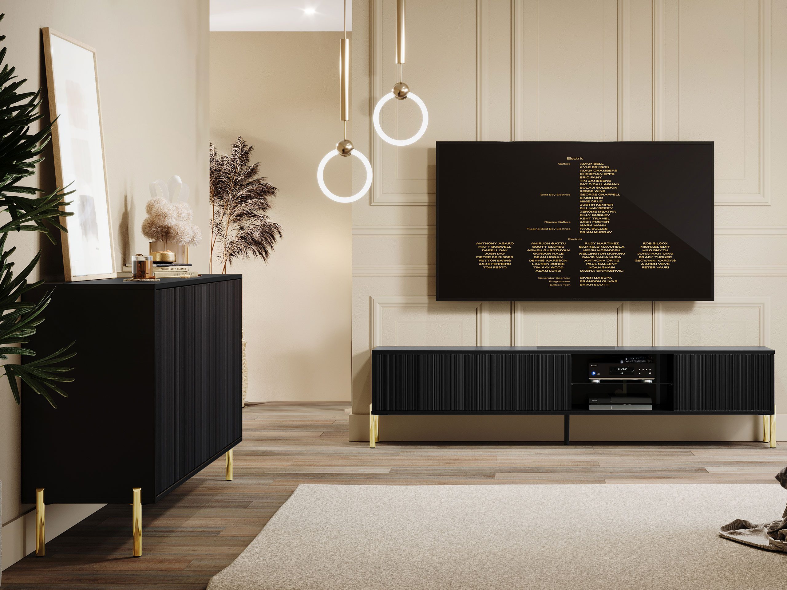 Mirjan24 Wohnzimmer Set Oslo Ii 2er Set Tv Lowboard Kommode