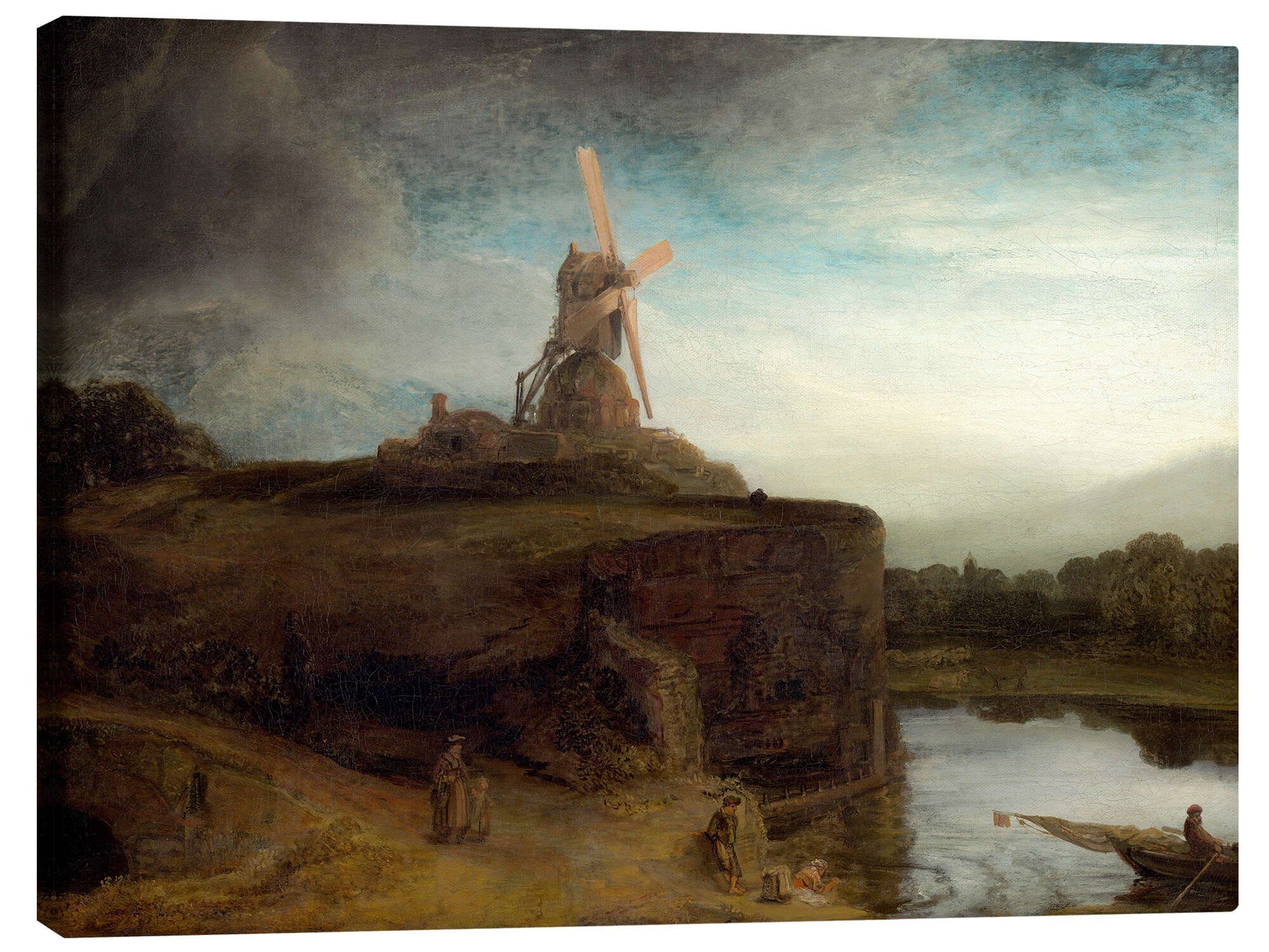 Posterlounge Leinwandbild Rembrandt Van Rijn Die Mühle Malerei