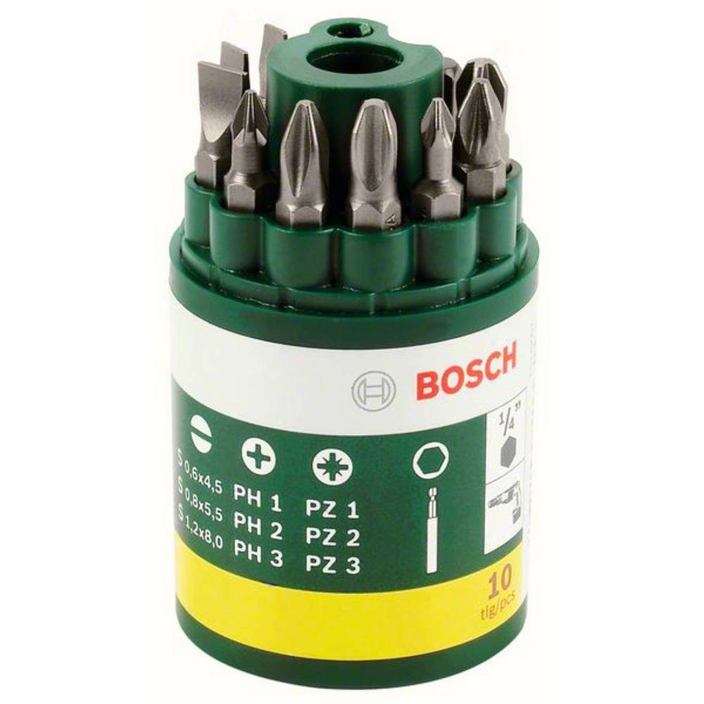 BOSCH Bit-Set Schrauberbit-Set, 10-teilig, inklusive SL, 10-teilig