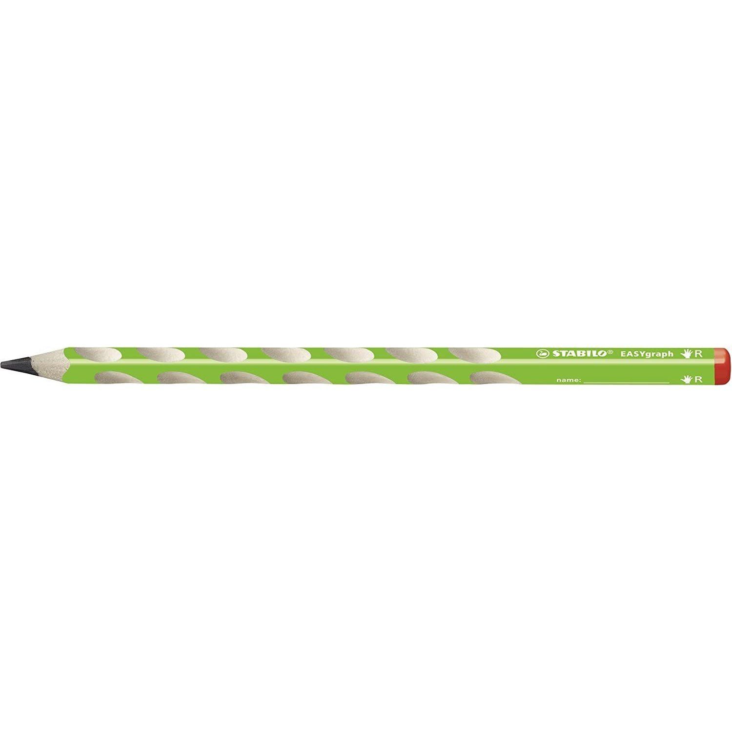 STABILO Drehkugelschreiber, Stabilo Bleistift EASYgraph 2B rechts grün