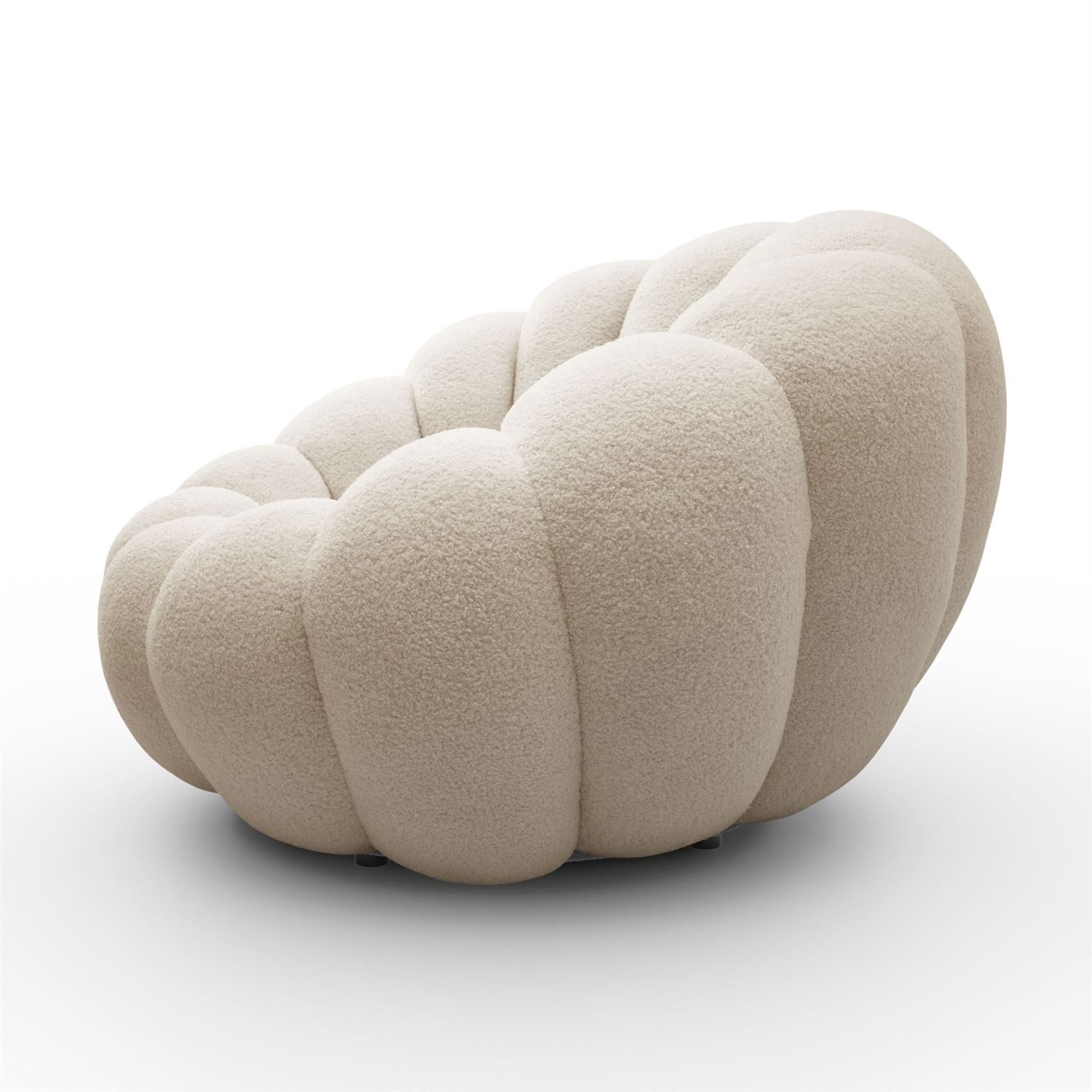 Lookway Drehsessel FLUFFY mit Fußhocker Bequemer Relaxsessel für ...
