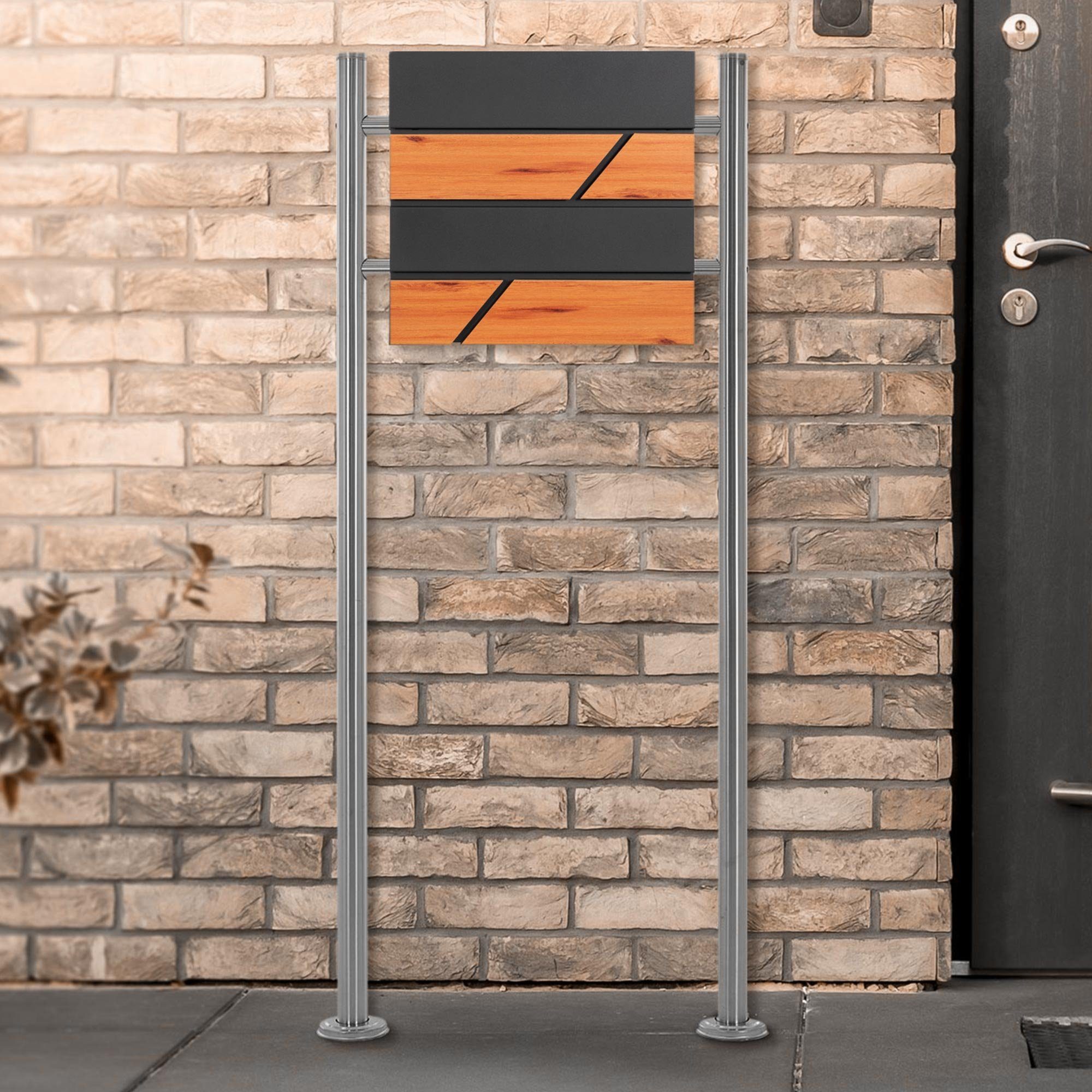 Ml Design Standbriefkasten Postkasten Mit Ständer Aus Edelstahlstahl