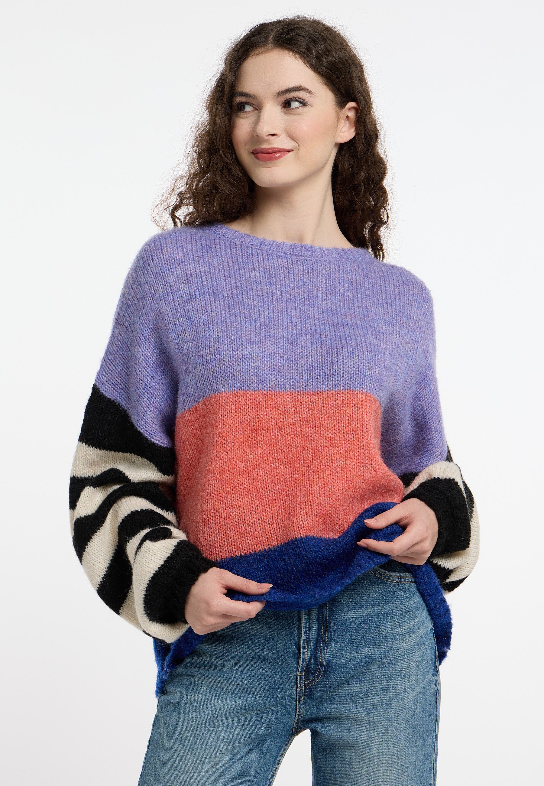 Frieda & Freddies NY Strickpullover Oversize-Pullover mit dezenten ...