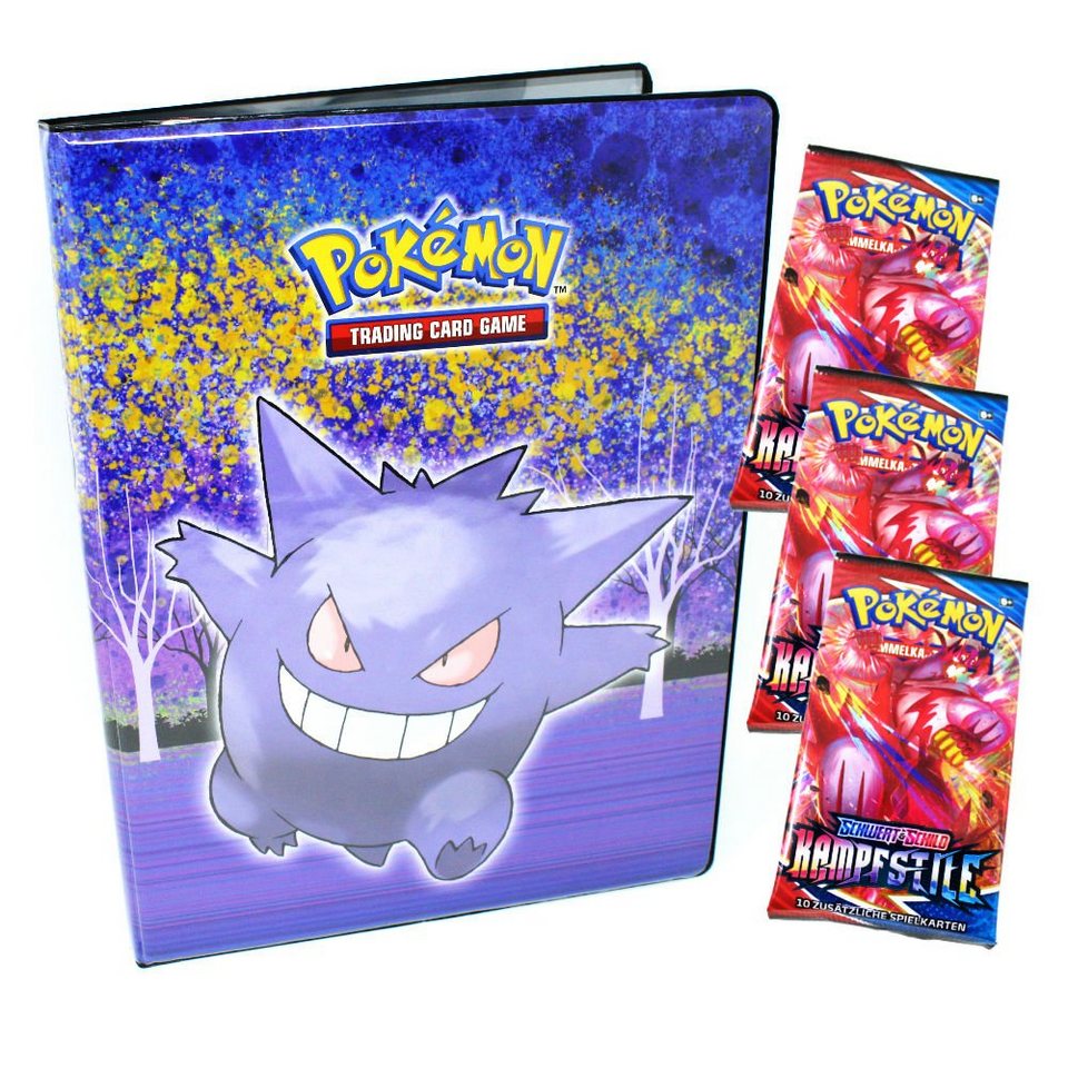 POKÉMON Sammelkarte Ultra Pro Pokemon 1 Mappe + 3 Booster Kampfstile POKÉMON Sammelkarte Ultra Pro Pokemon 1 Mappe + 3 Booster Kampfstile