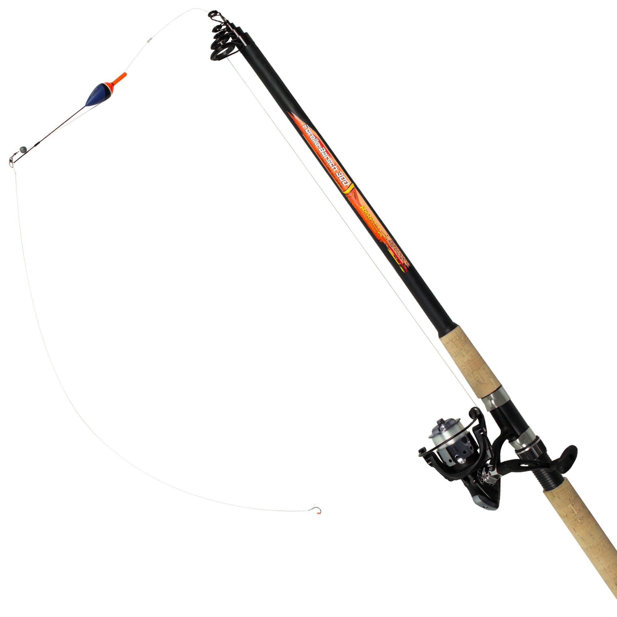 Arapaima Fishing Equipment Forellenrute All-in Combo 300 trout & perch, (5-tlg), Angel Ruten und ...