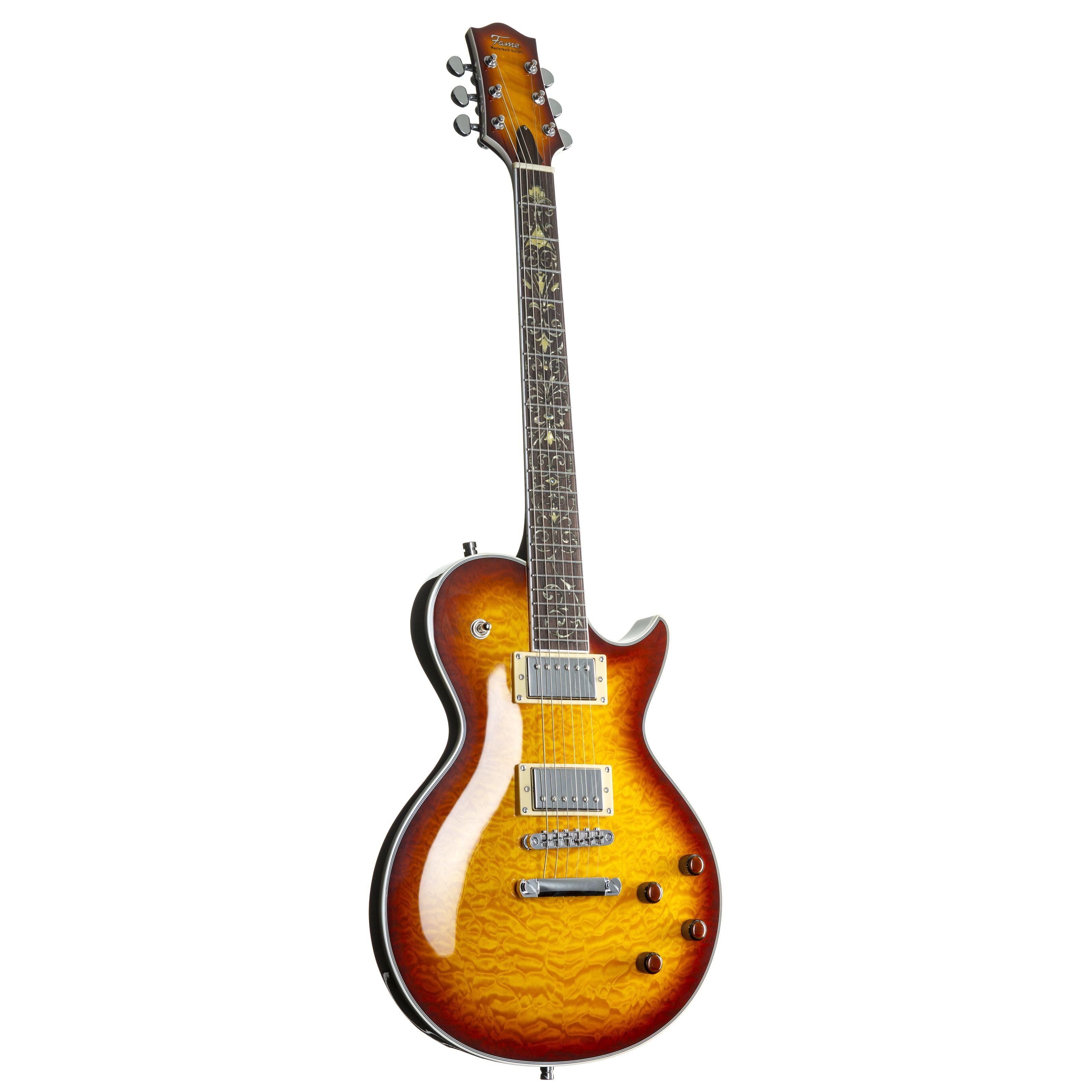 FAME E-Gitarre, E-Gitarren, Single Cut Modelle, Custom LP RW Caramel ...