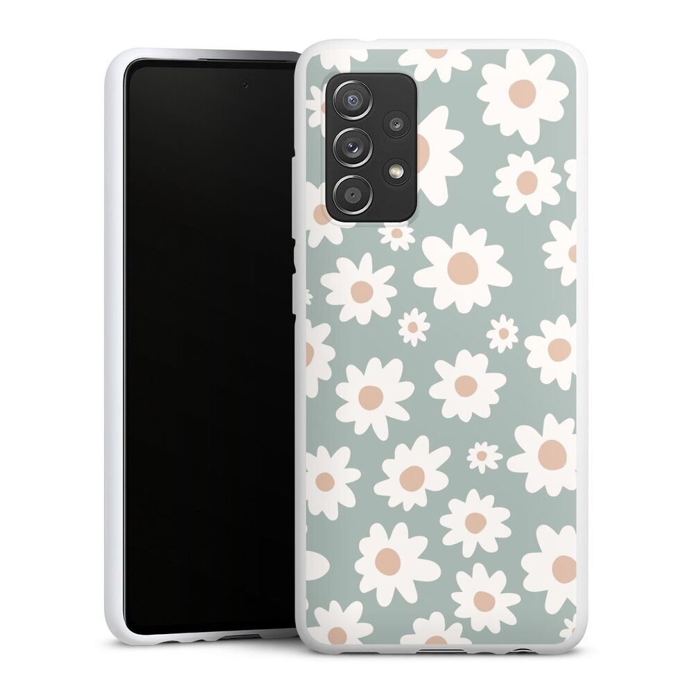 DeinDesign Handyhülle Gänseblume Muster Blumen Daisy Flower Seamless Pattern Green, Samsung ...