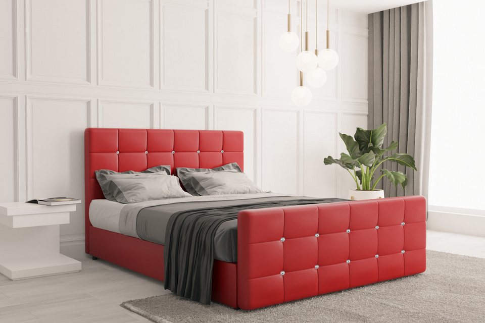 Kaiser Möbel Boxspringbett Mit Bettkasten Und Matratze Roma Kunstleder