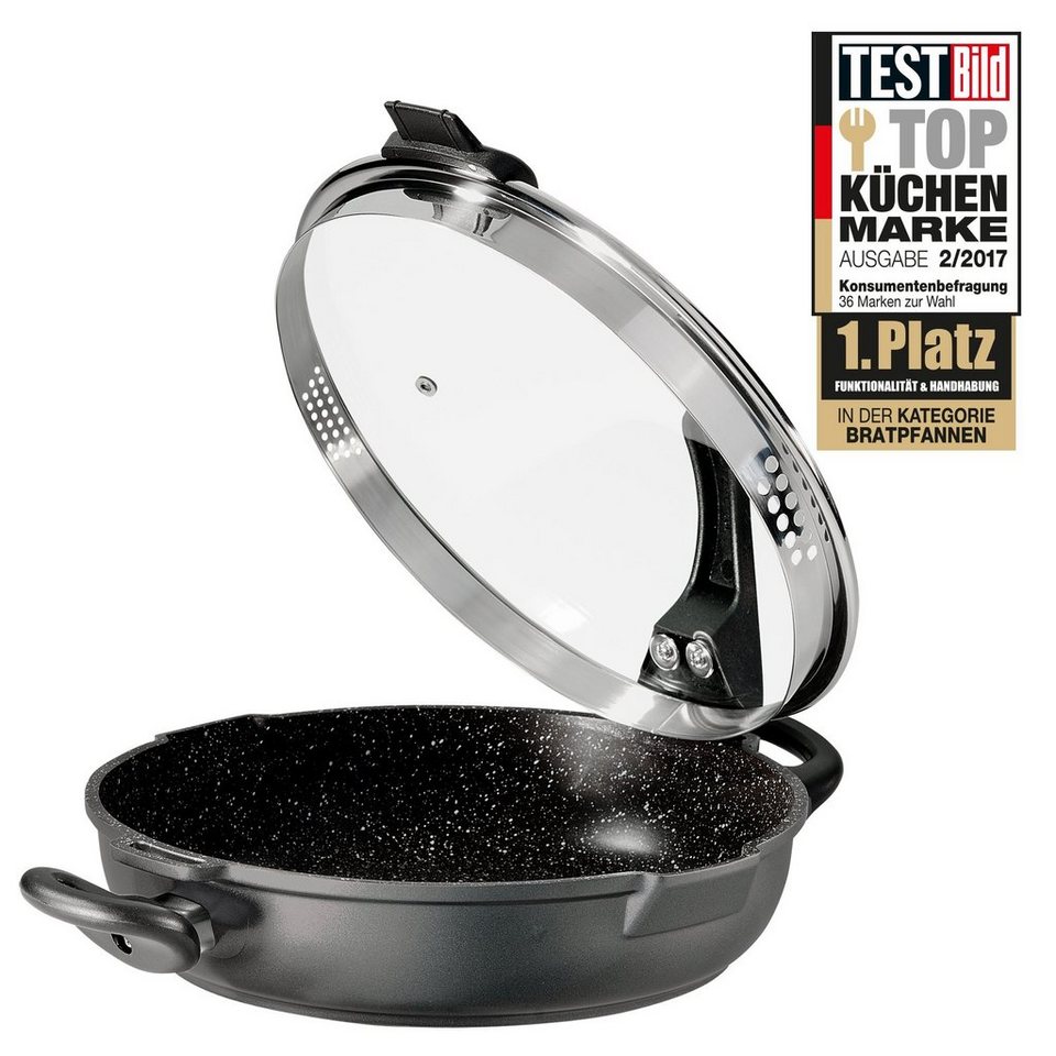 Stoneline Kasserolle Future Servierpfanne 28 Cm Mit Siebglasdeckel 2