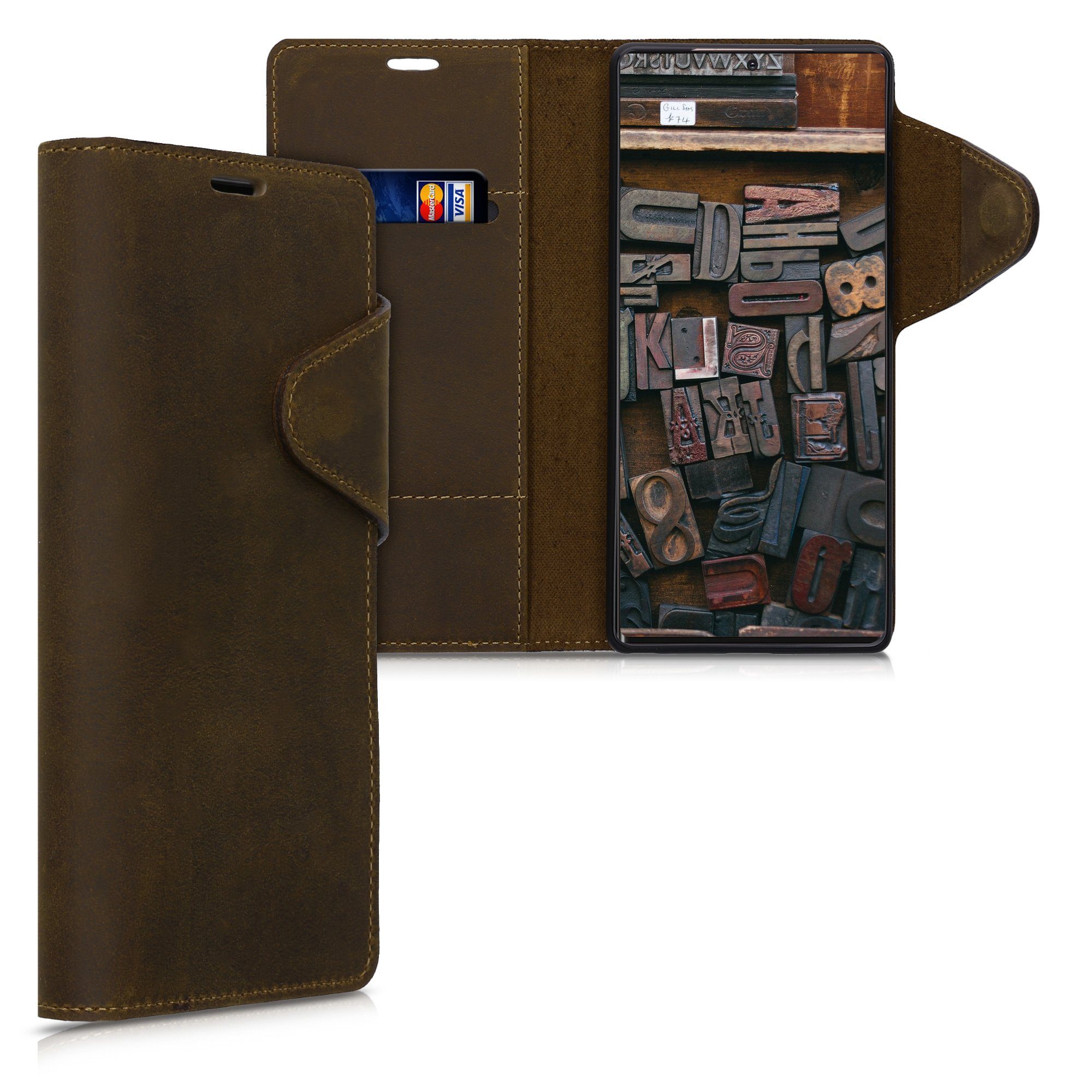 Kalibri Handyhülle Hülle Für Samsung Galaxy Note 20 Leder Handyhülle