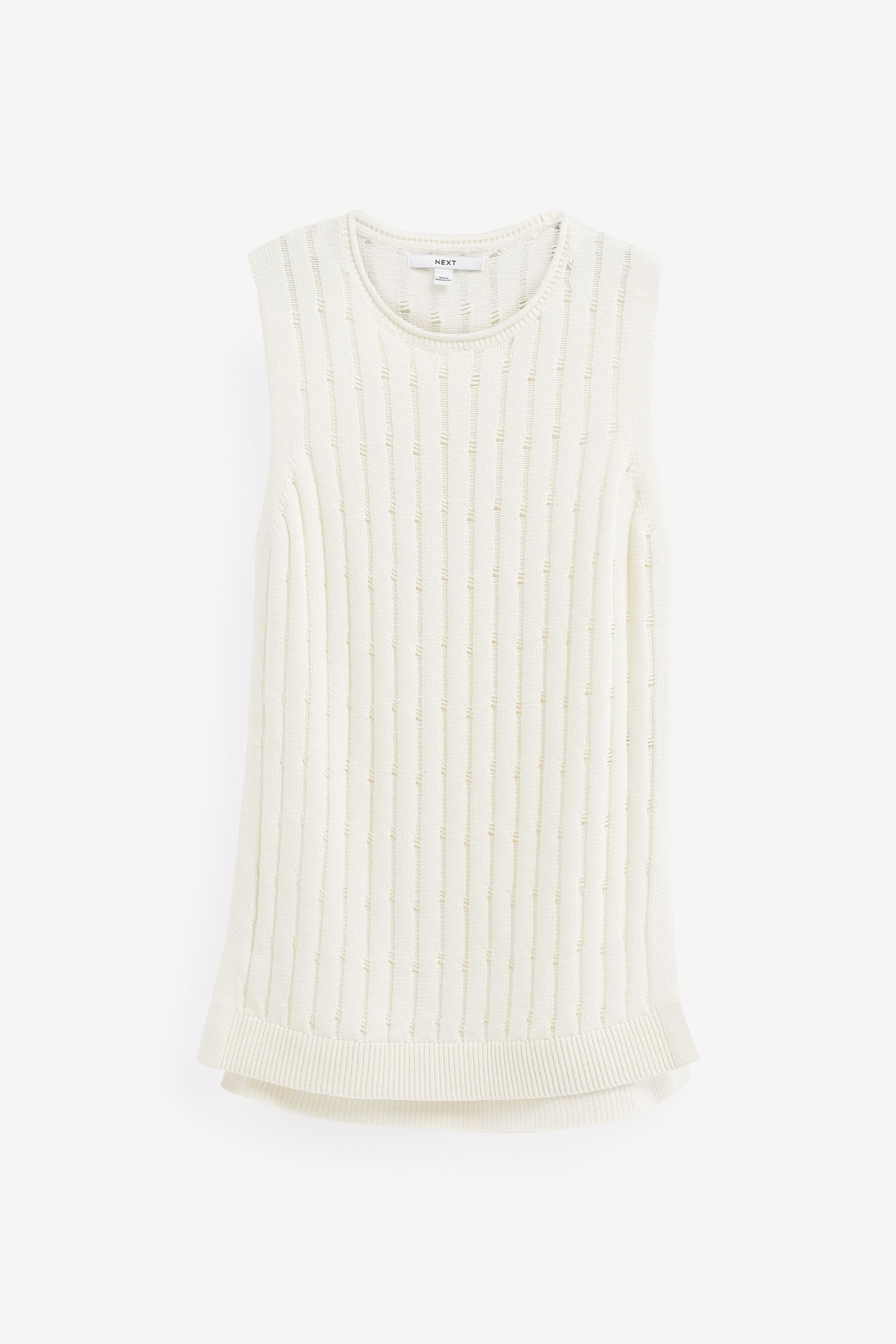 Next Stricktop Gestricktes Grunge Tanktop Mit Muster 1 Tlg