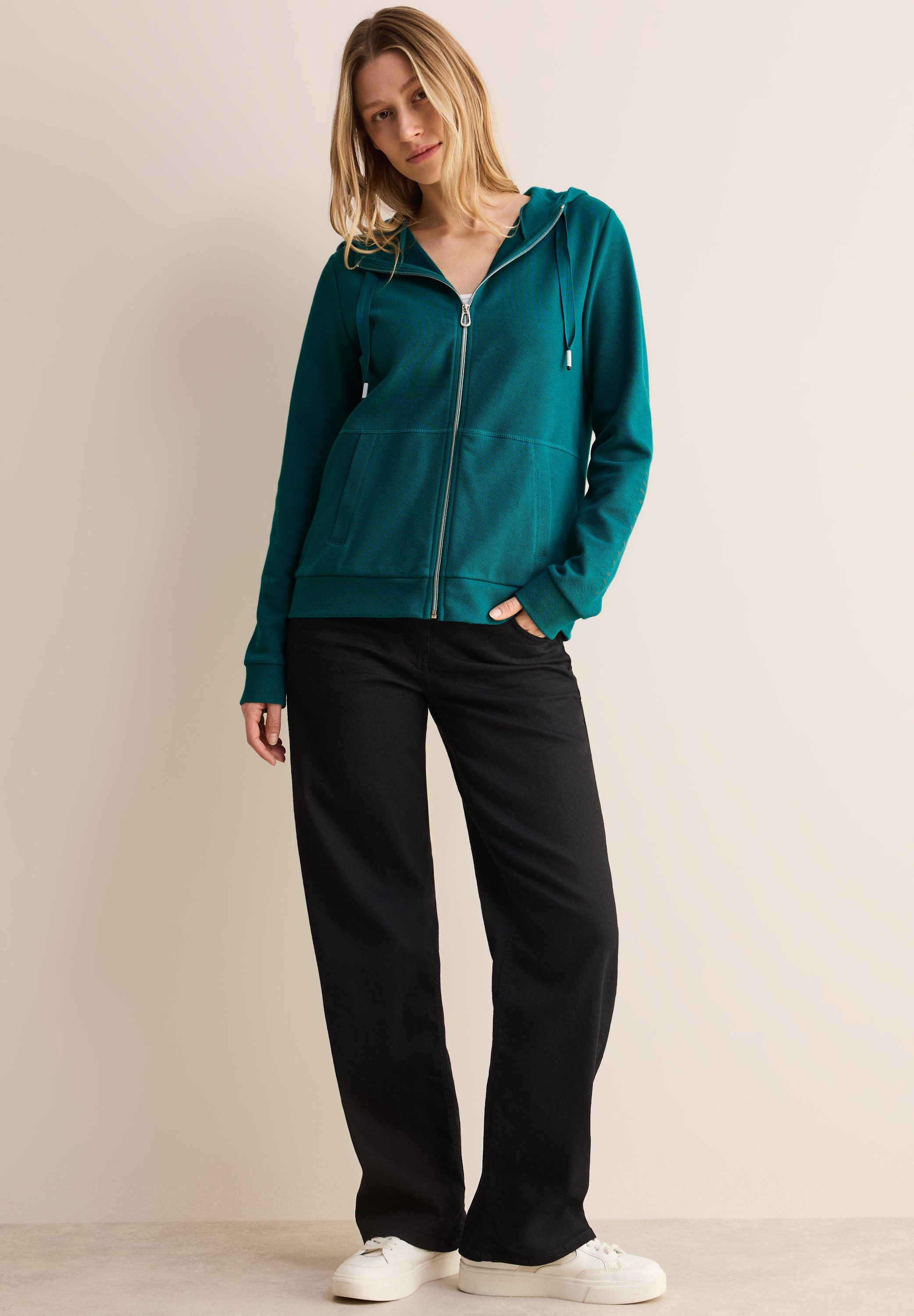 Cecil Sweatjacke Mit Kapuze Mit Tunnelzugband Kapuze Mit Tunnelzug