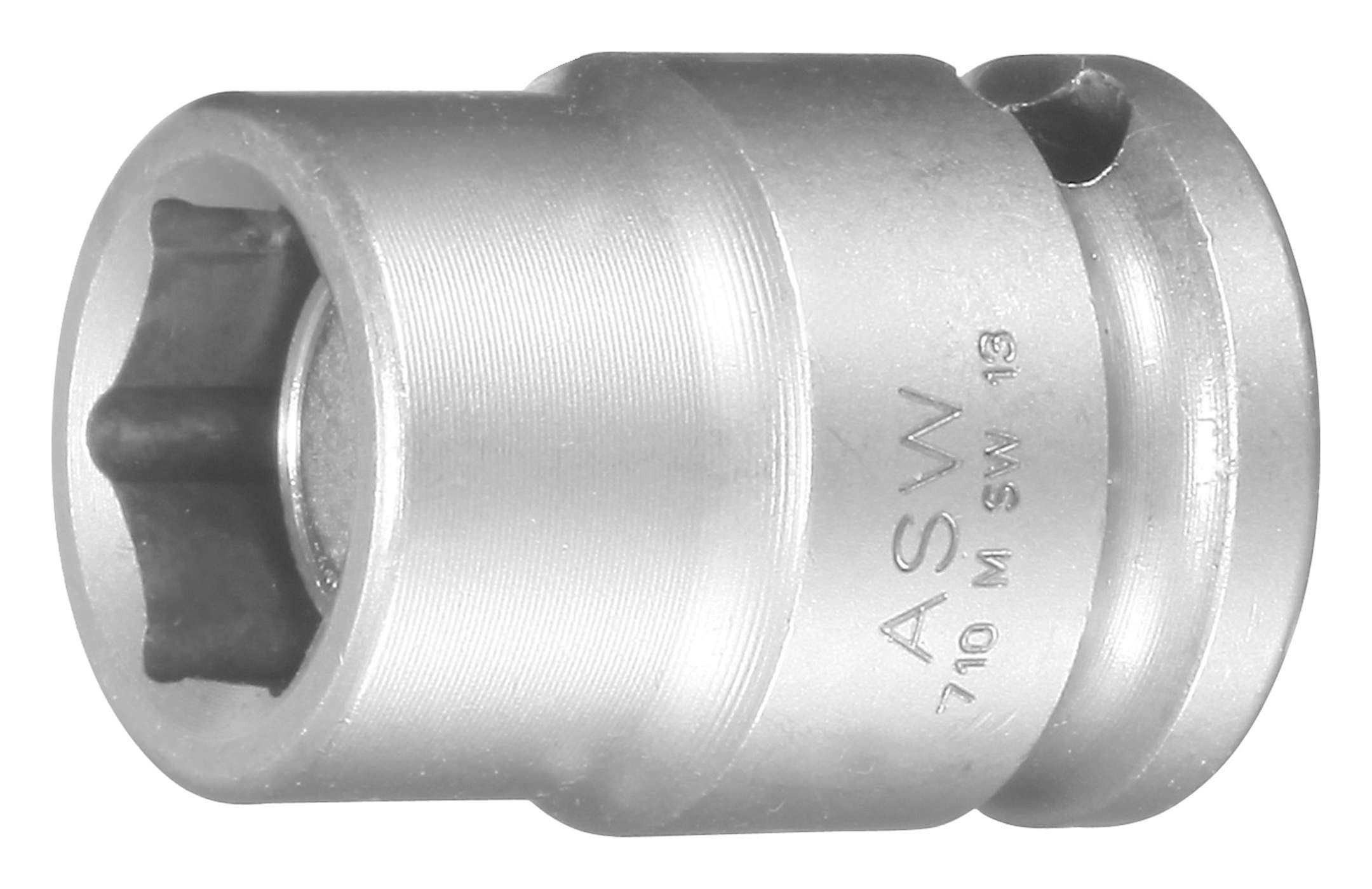 ASW Stecknuss, Kraft-Steckschlüssel-Einsatz 3/8" 13 mm Magnet