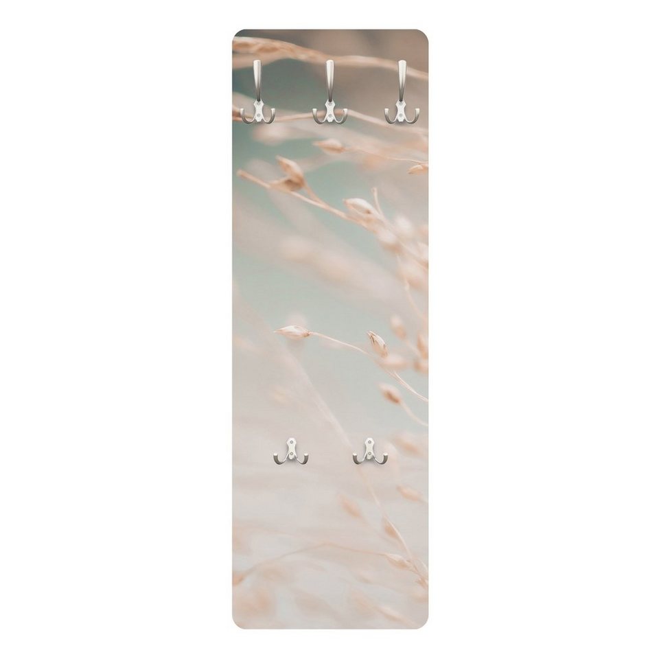 Bilderdepot24 Garderobenpaneel Beige Blumen Botanik Tropisch Liebe