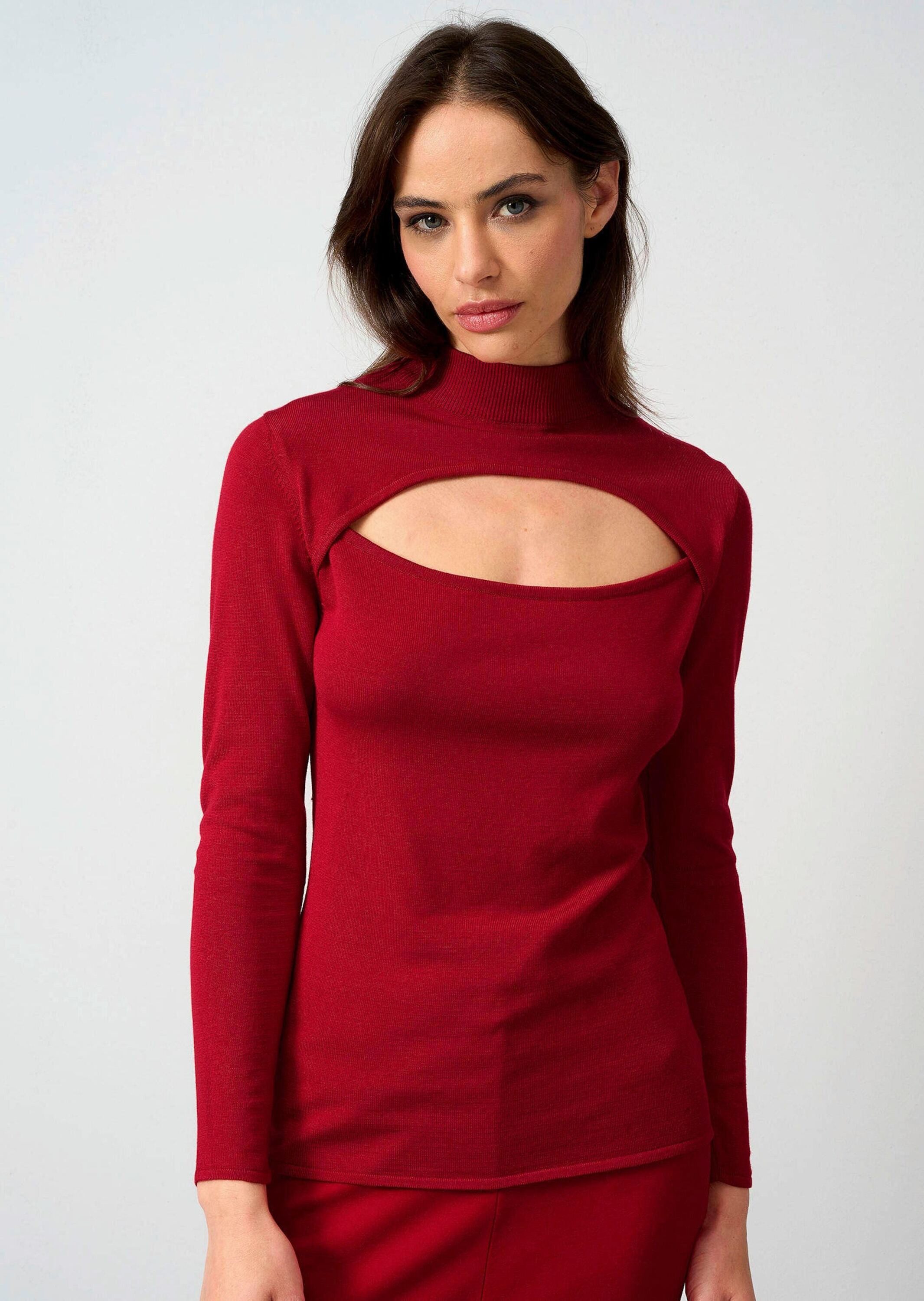 Alba Moda Strickpullover Pullover mit Cut-Out Detail