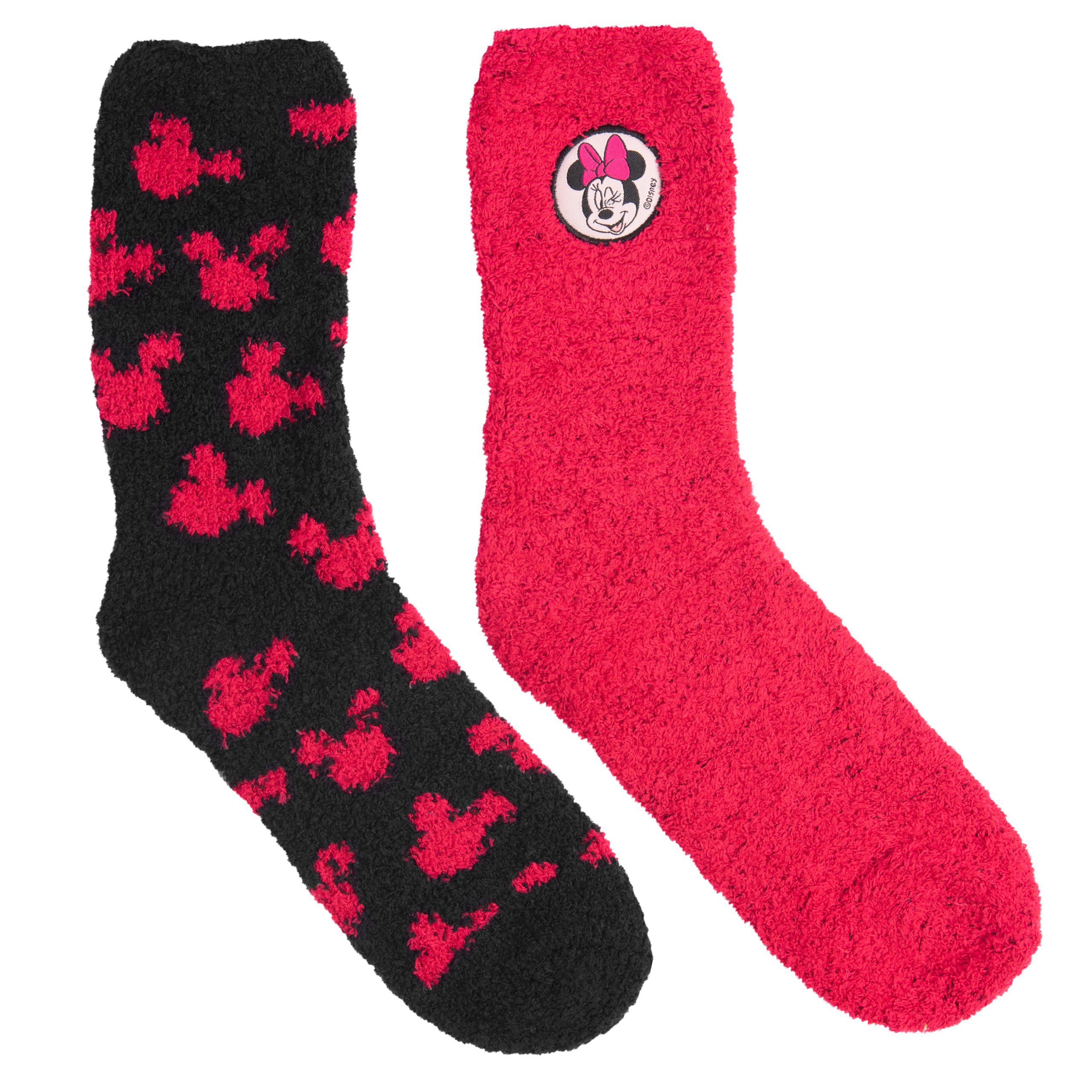 United Labels® Socken Disney Minnie Mouse Kuschelsocken Für Damen Rot