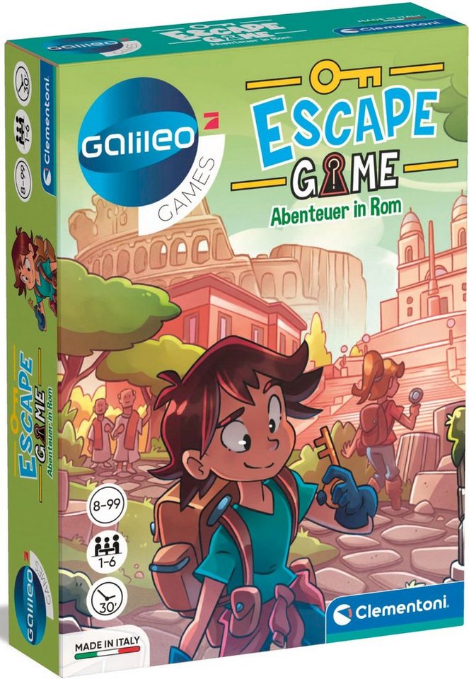 Clementoni® Spiel, Detektivspiel Galileo, Escape Game Abenteuer in Rom ... Clementoni® Spiel, Detektivspiel Galileo, Escape Game Abenteuer in Rom ...
