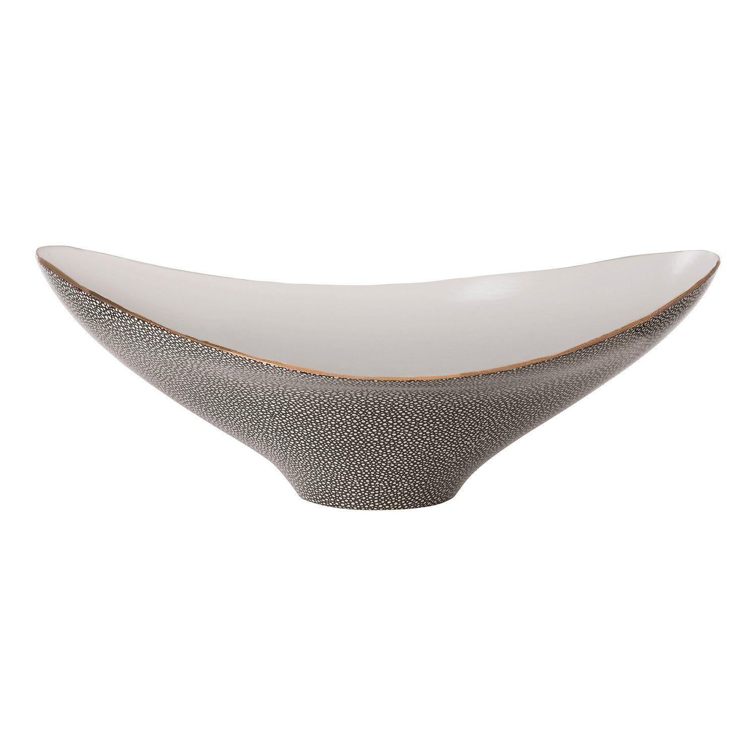 Fink Dekotablett Fink Schale Gardia Grau Weiß Porzellan H17cm X
