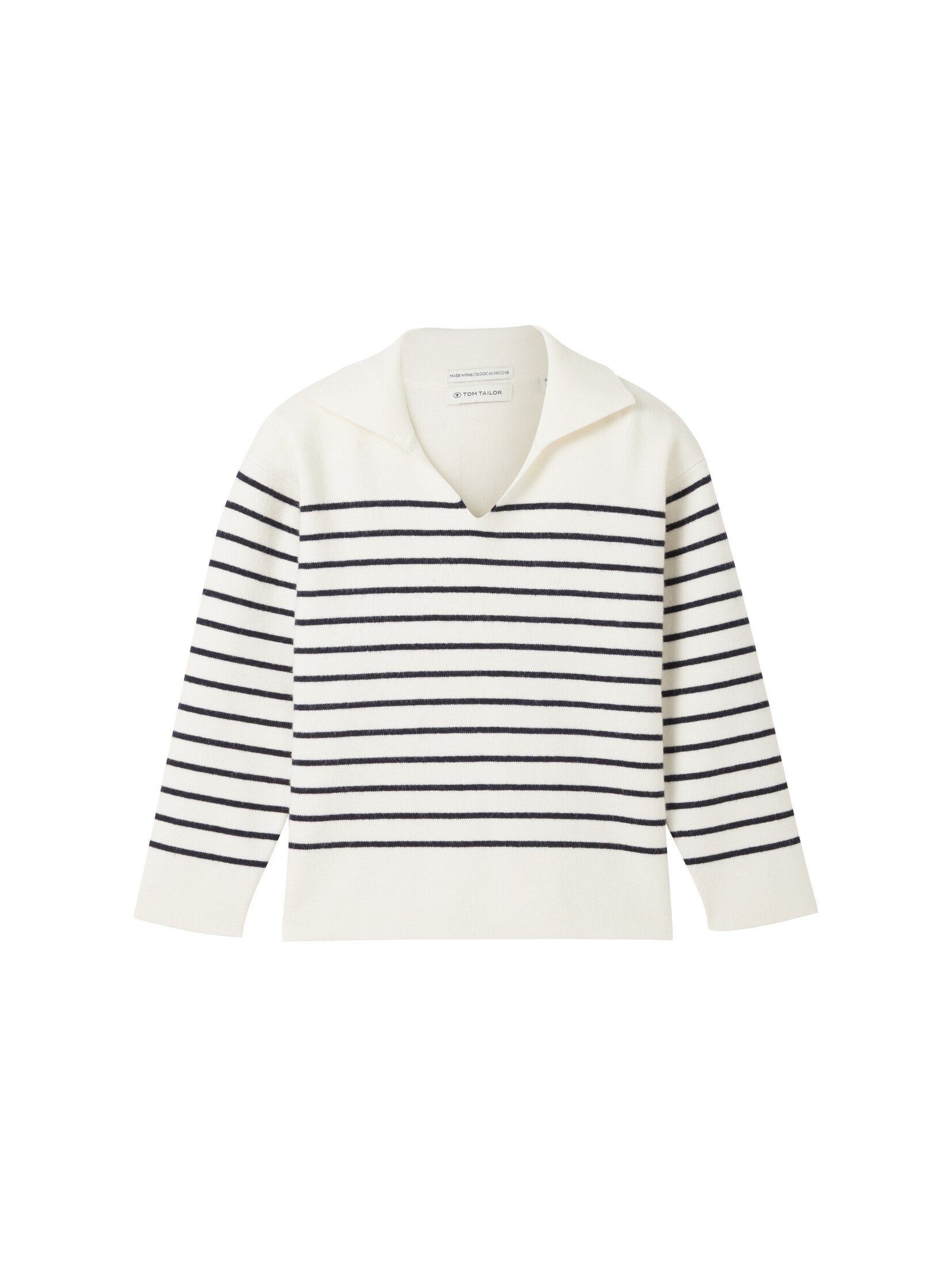 Tom Tailor Cardigan Gestreifter Strickpullover Mit Lenzingtm Ecoverotm