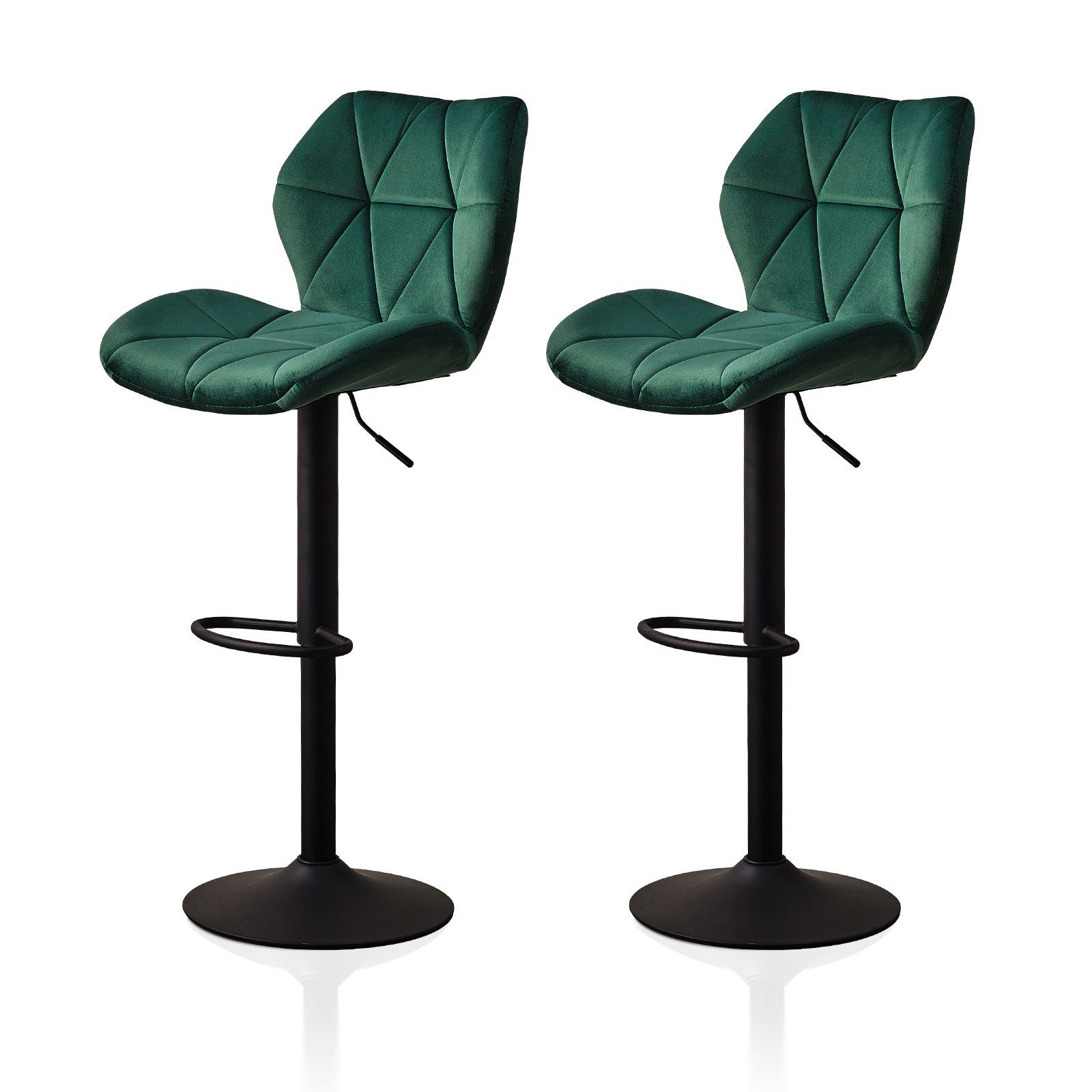Clipop Barhocker Barstuhls Aus Samt 2er Set Retro Bistrohocker
