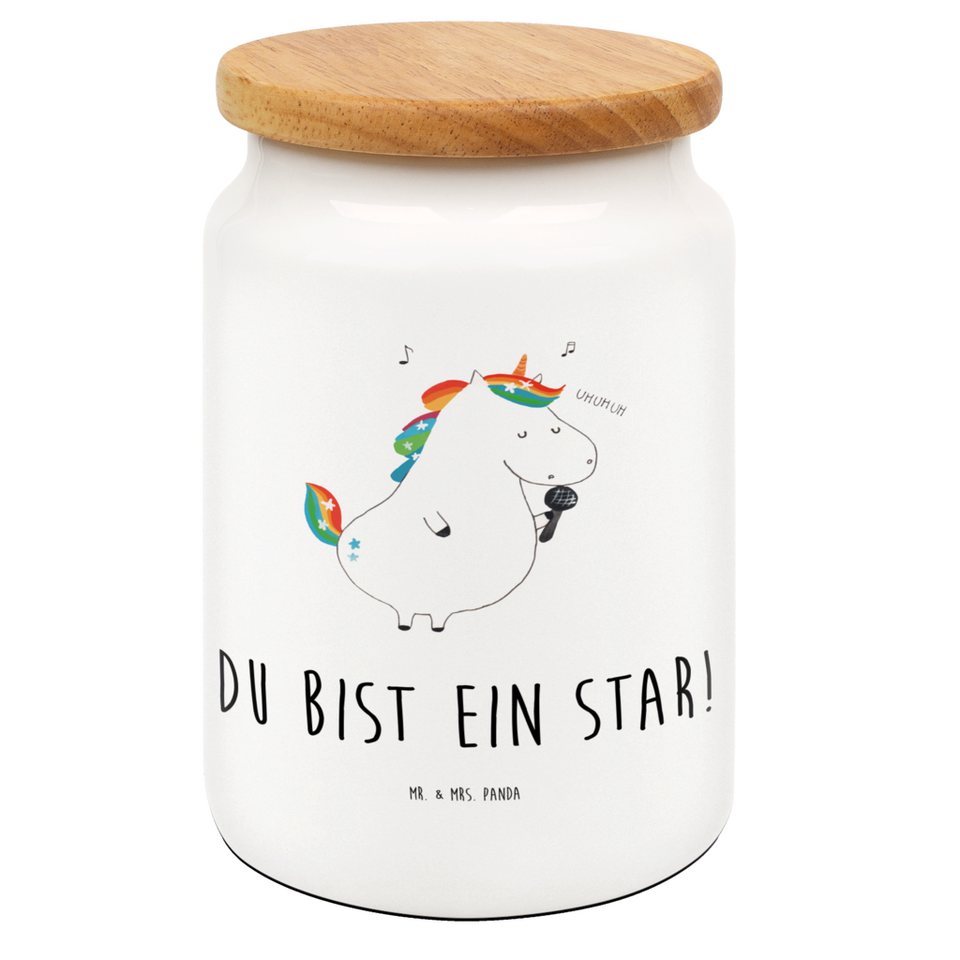 Mr And Mrs Panda Vorratsdose Einhorn Sänger Weiß Geschenk