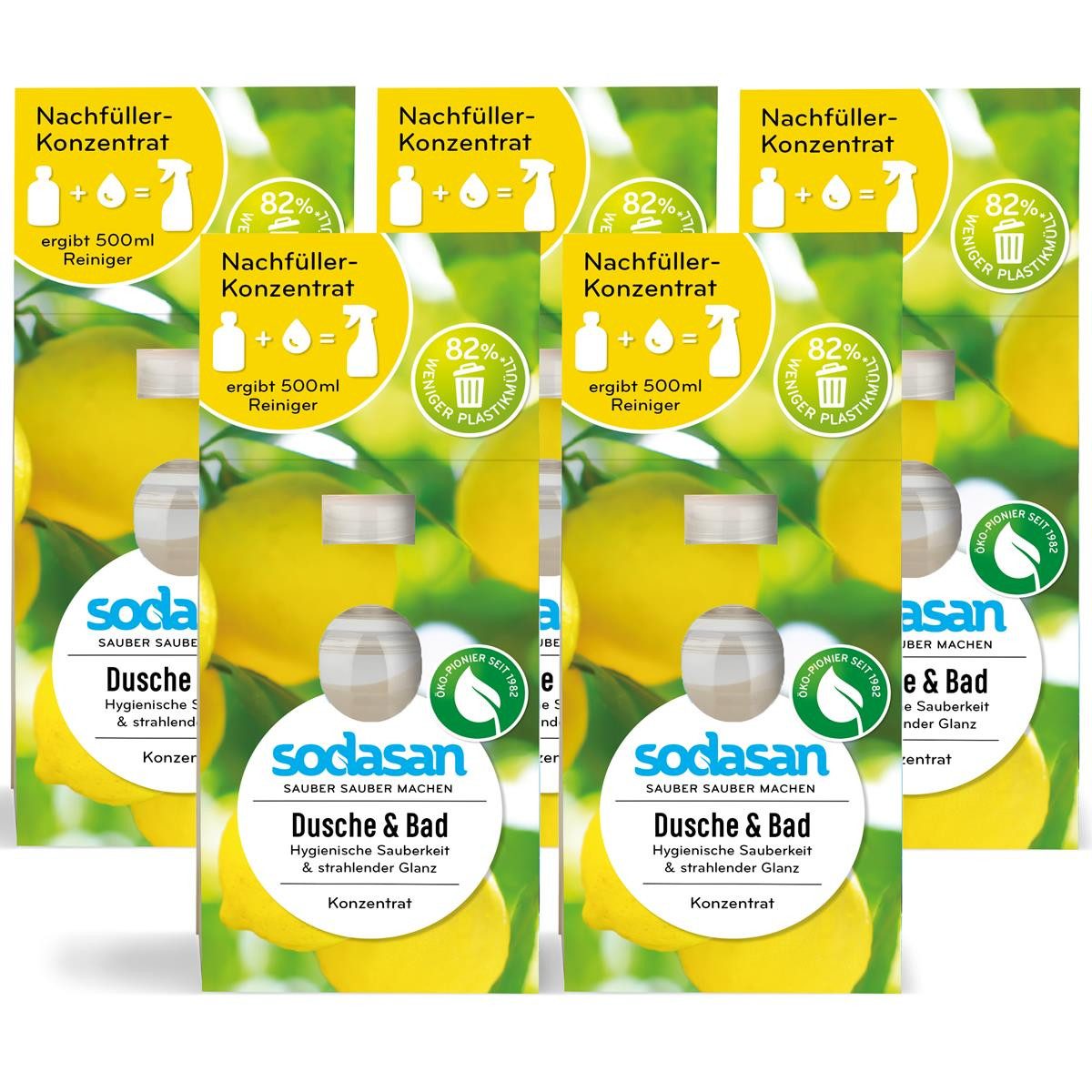 Sodasan Sodasan Dusche & Bad Konzentrat 0,1L (5er Pack) Badreiniger