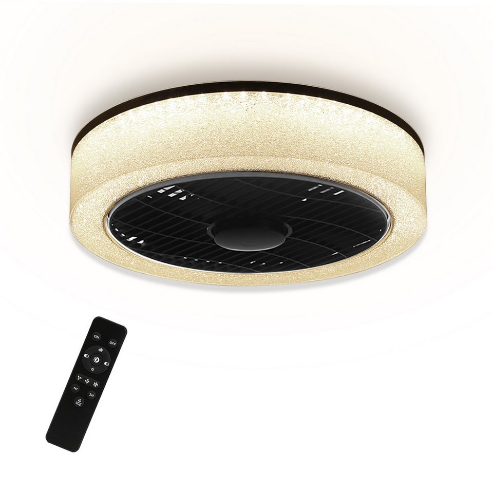 Nettlife Deckenventilator Leise Licht Und Fernbedienung Dimmbar Timer